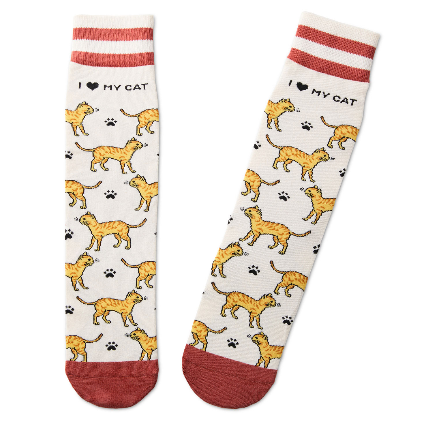 I Love My Orange Cat Crew Socks - Socks & Slippers | Hallmark