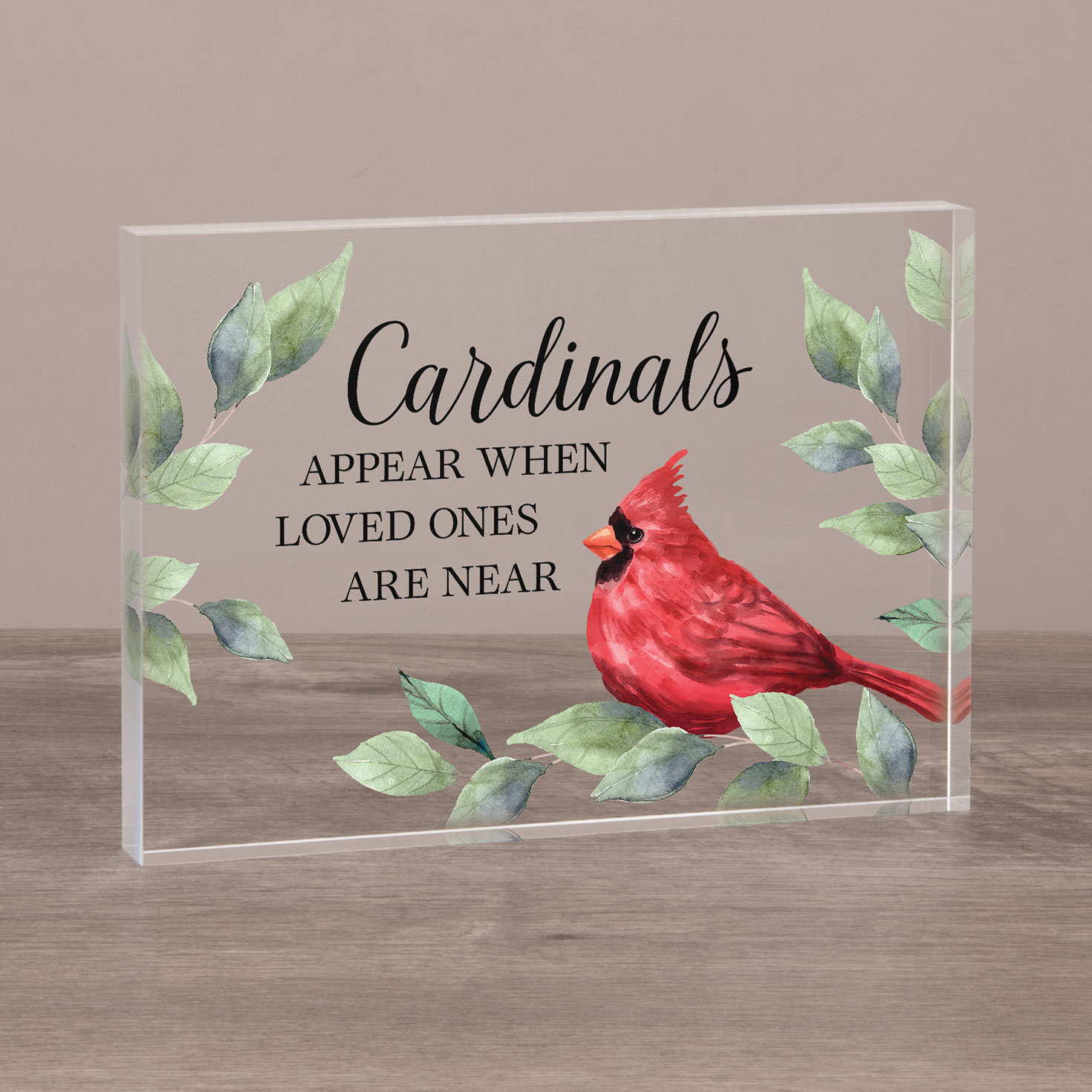 Carson Cardinals Appear Remembrance Glass Block Sign, 7x5 - Plaques ...