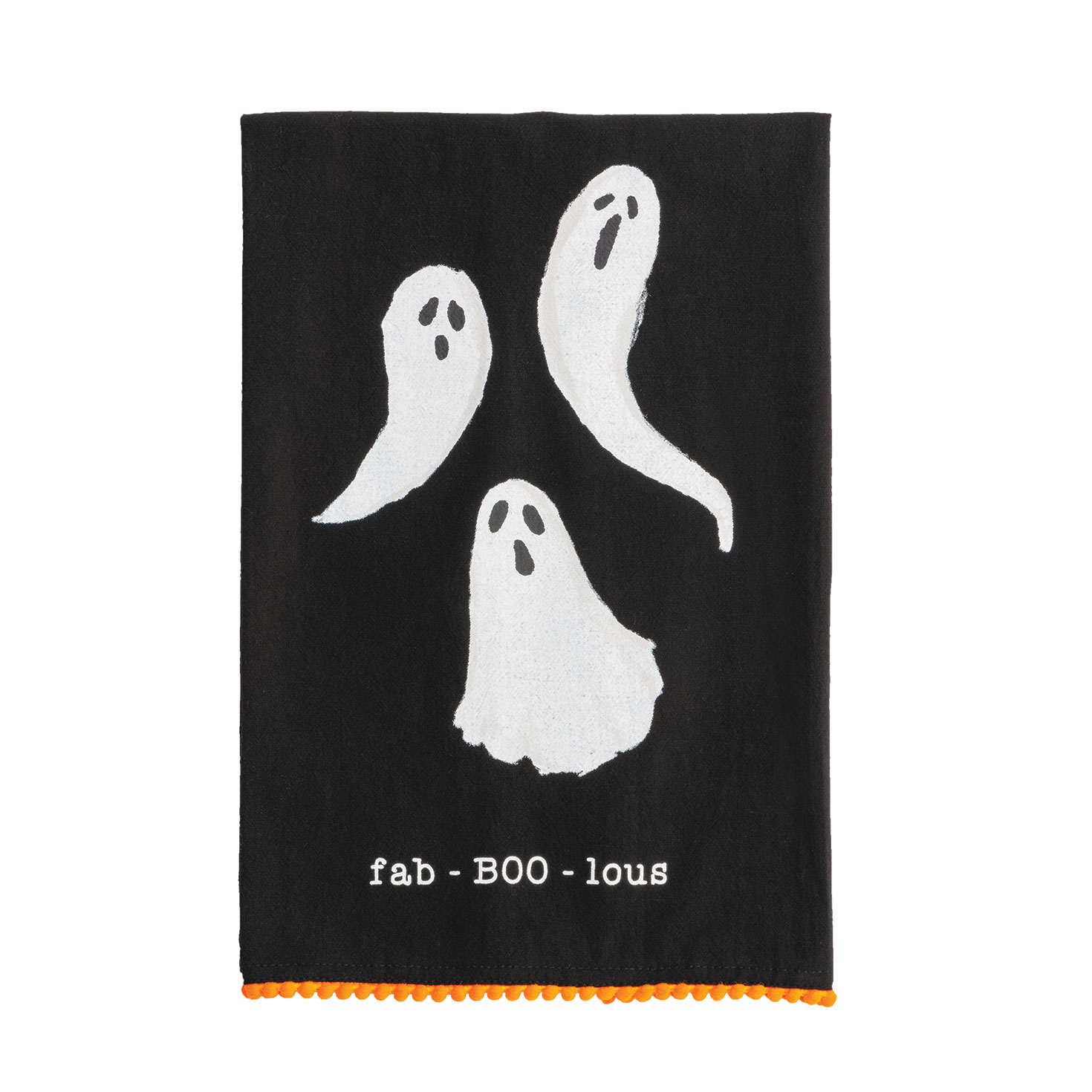 Mud Pie Fab-Boo-Lous Ghosts Halloween Tea Towel - Kitchen Linens | Hallmark