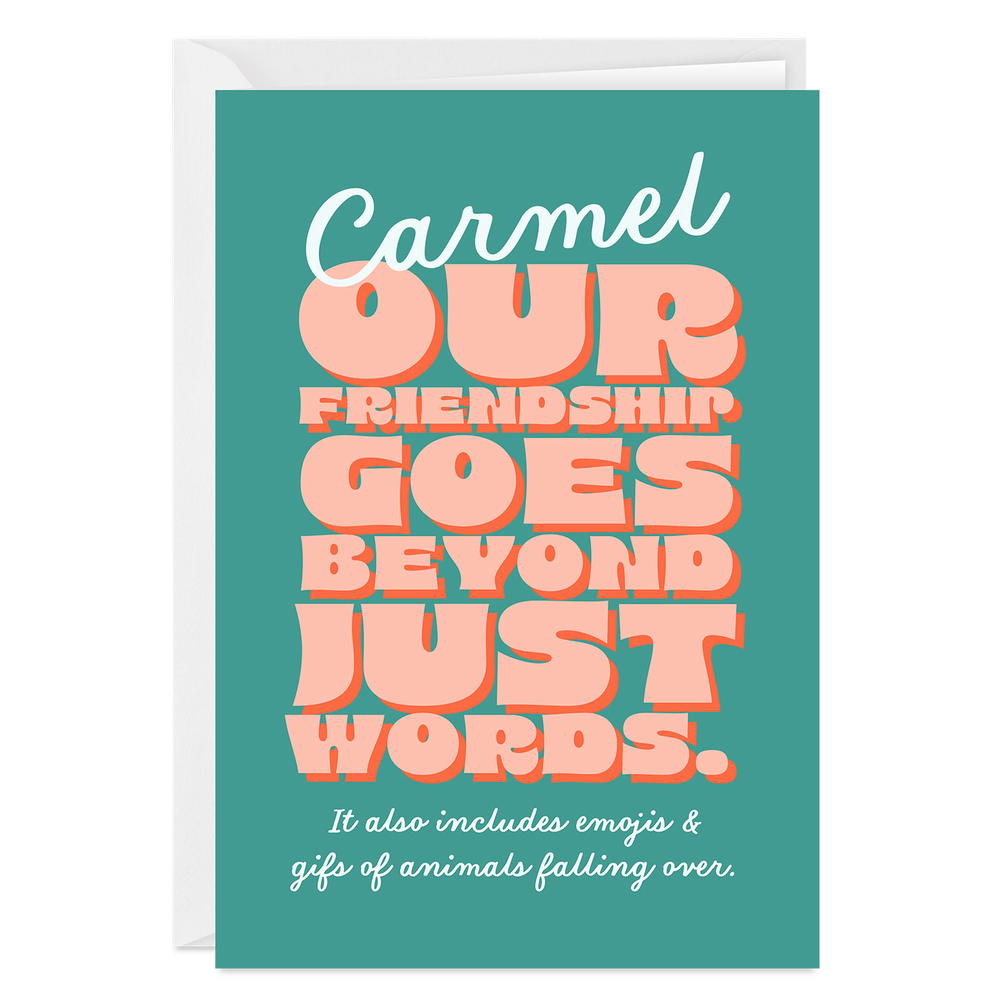 Our Friendship Goes Beyond Words Custom Card - Greeting Cards | Hallmark