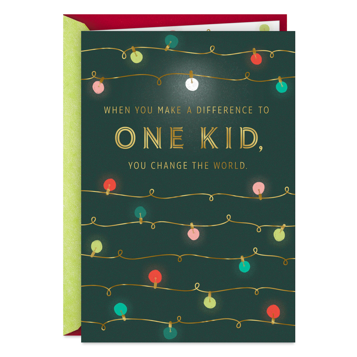 You Make a Difference Holiday Thank-You Card for Teacher - Greeting ...