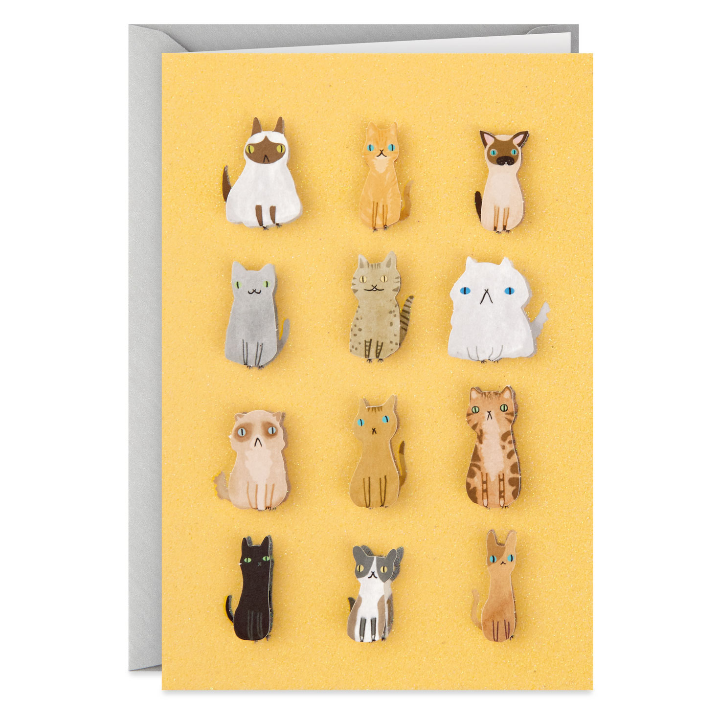 Cats on Yellow Blank Card - Greeting Cards | Hallmark