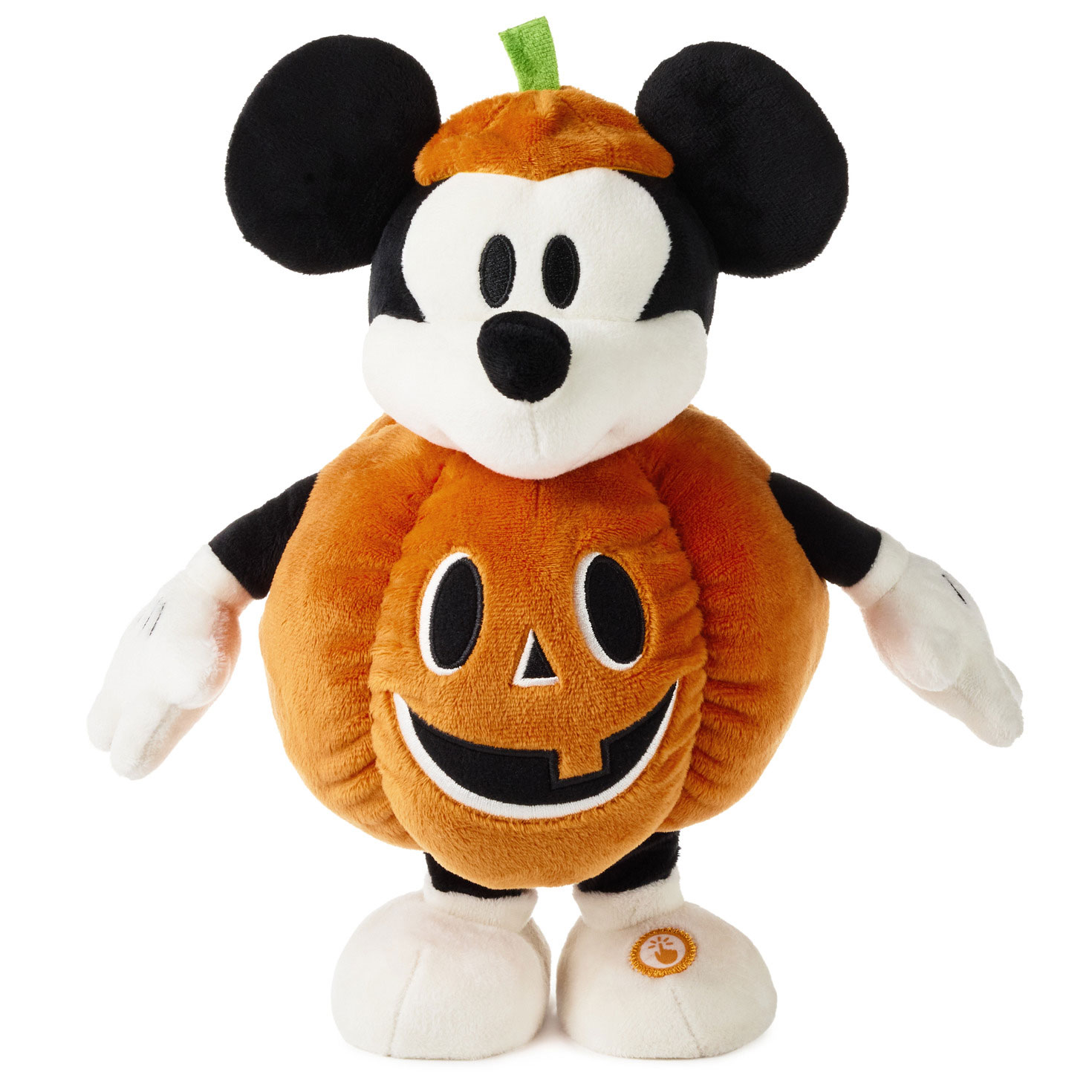 Disney Jack-o'-Lantern Mickey Mouse Plush With Sound and Motion, 12.5 ...