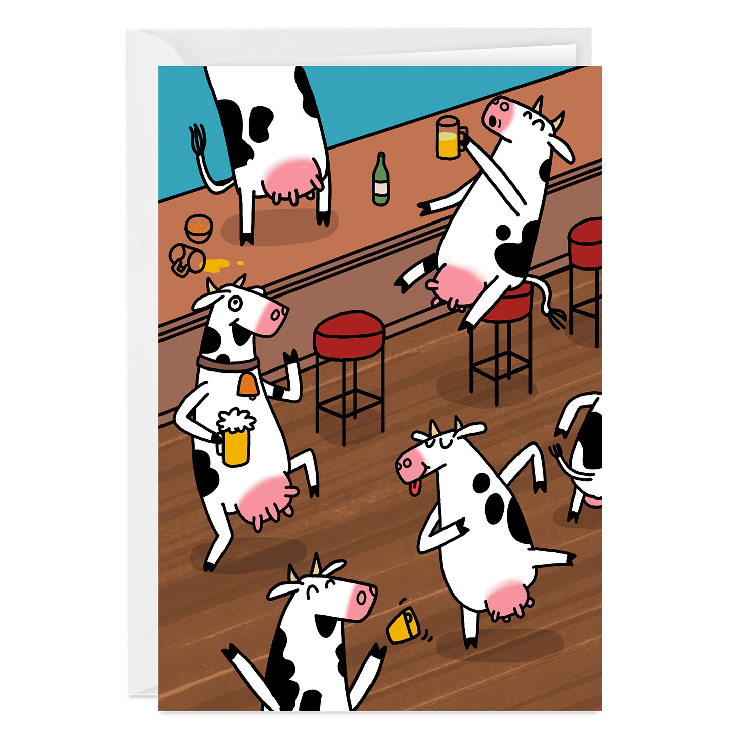 Partying Cows Funny Custom Celebration Card - Greeting Cards | Hallmark