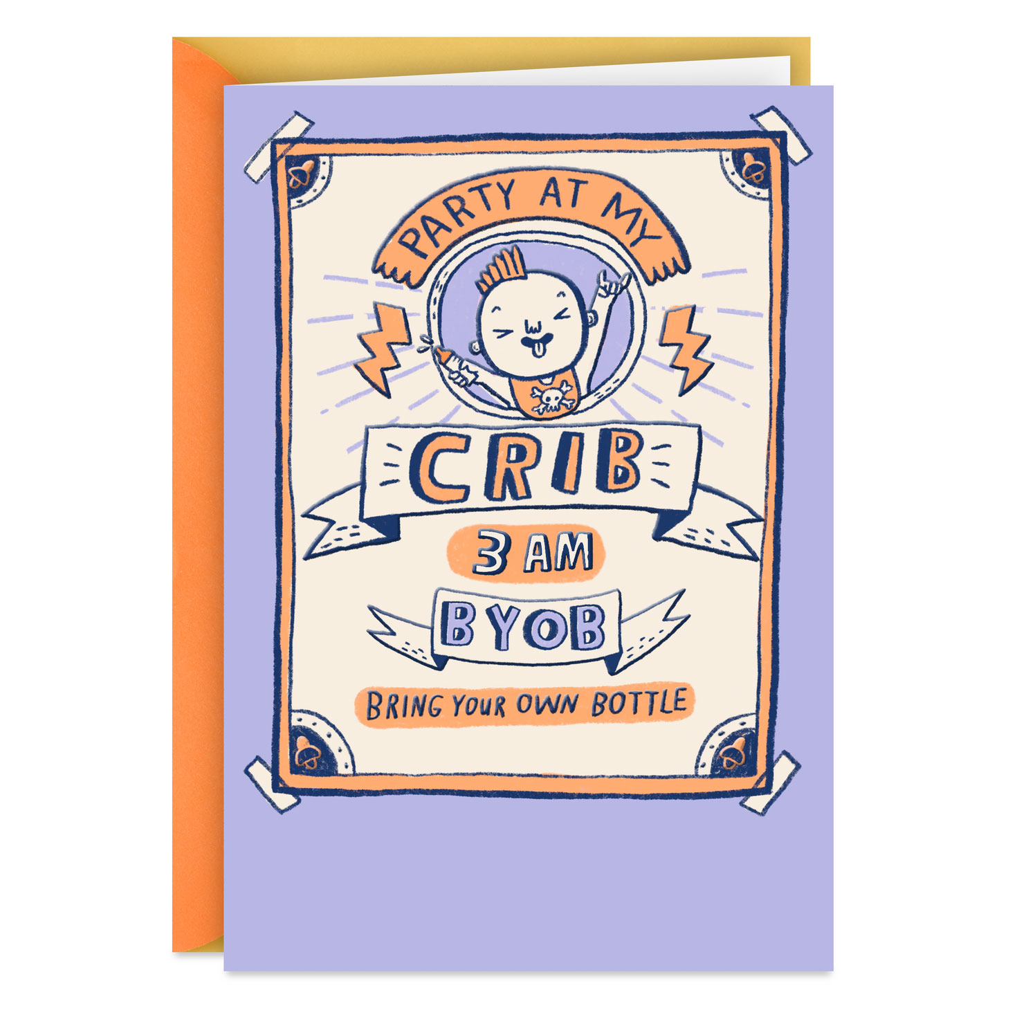 Party at My Crib Funny New Baby Card - Greeting Cards | Hallmark