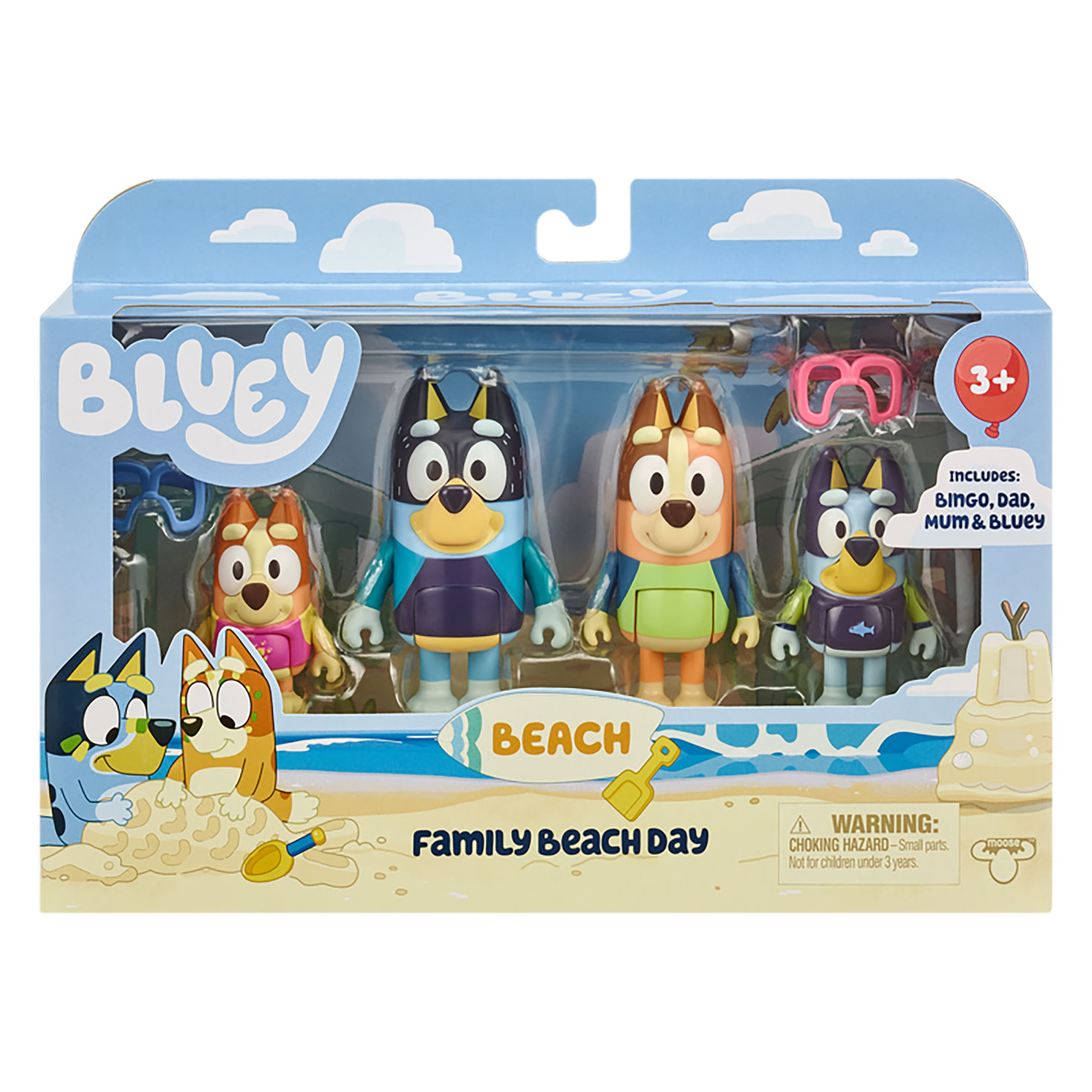 Bluey Family Beach Day Play Figures, Set of 4 - Kids Toys | Hallmark