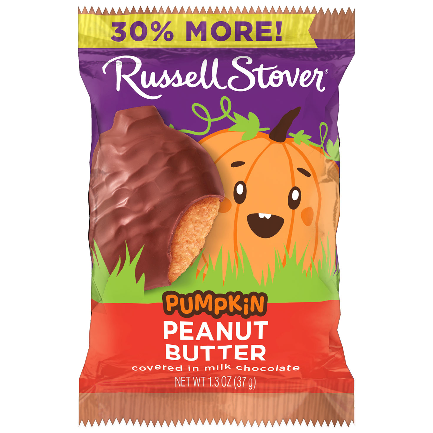 Russell Stover Milk Chocolate Peanut Butter Pumpkin, 1.3 oz ...