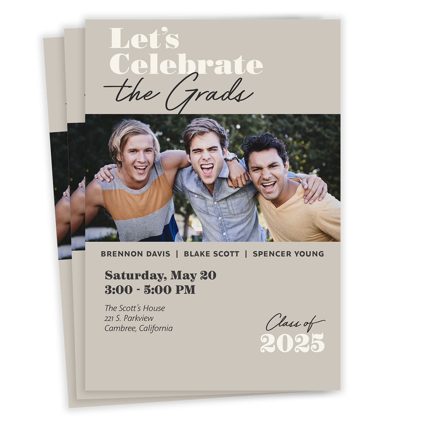 Let's Celebrate Class of 2025 Graduation Invitation - Invitations ...