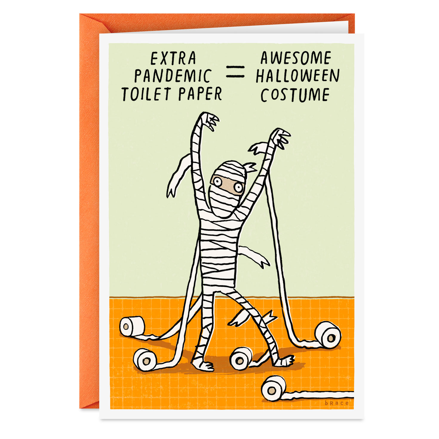 Extra Pandemic Toilet Paper Mummy Halloween Card - Greeting Cards ...