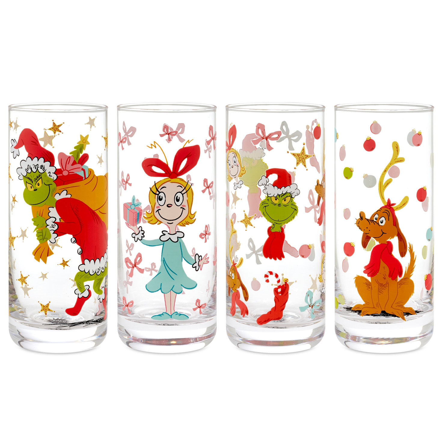 Dr. Seuss's How the Grinch Stole Christmas!™ Drinking Glasses, Set of 4 ...
