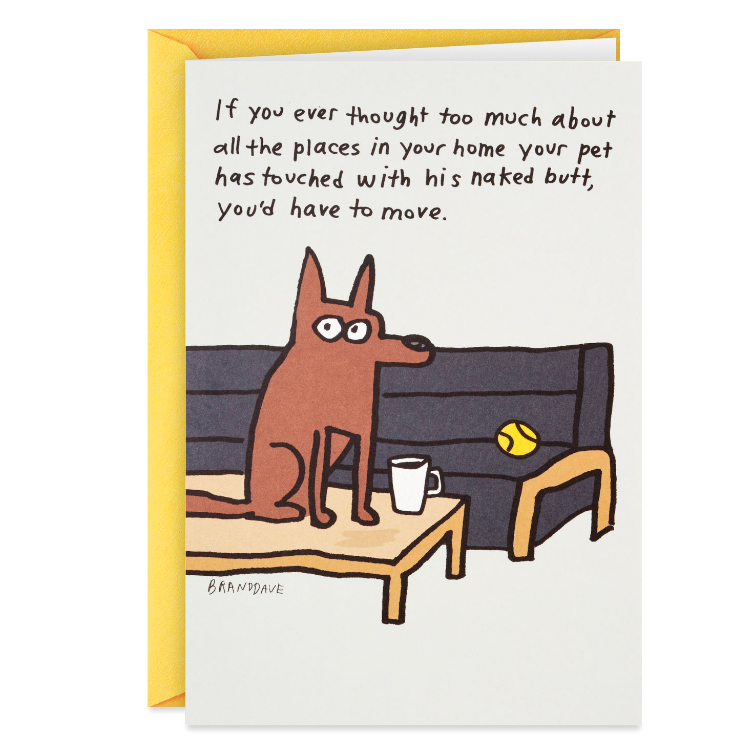 Where the Dog Sits Funny Birthday Card - Greeting Cards | Hallmark