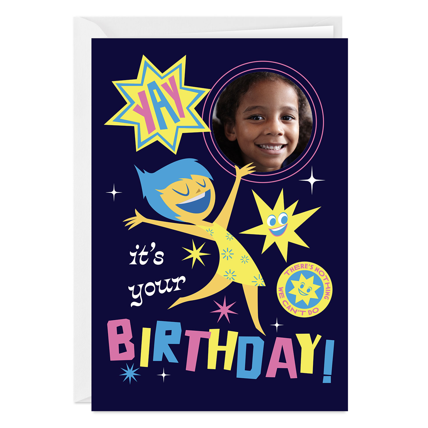 Disney/Pixar Inside Out Feel the Joy Custom Birthday Card - Greeting ...