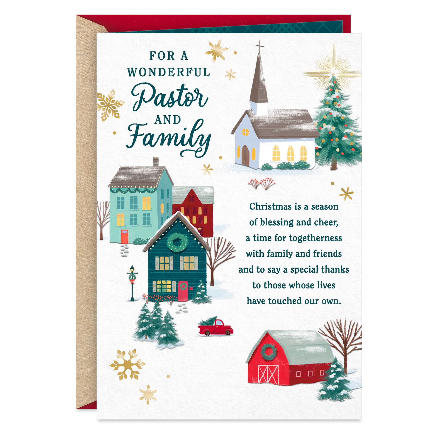 A Season of Blessing and Cheer Religious Christmas Card for Pastor and ...
