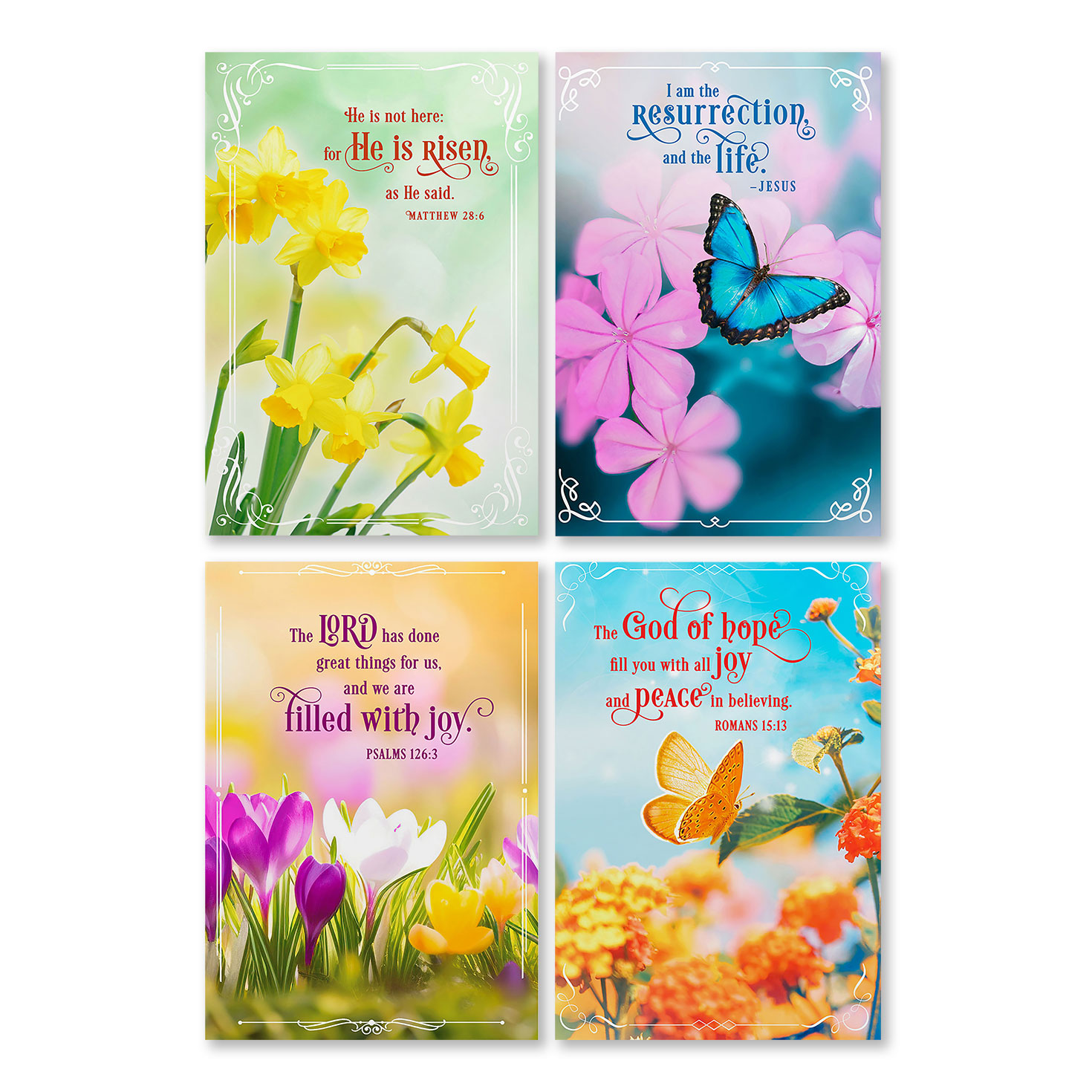 Springtime Inspiration Assorted Religious Easter Cards, Box of 12 ...