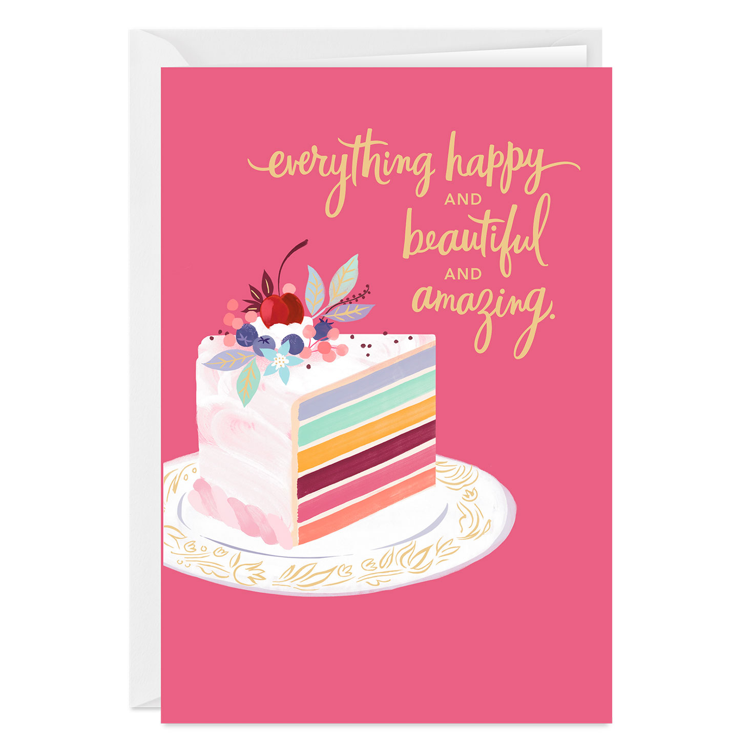 Fancy Layered Cake Custom Birthday Card - Greeting Cards | Hallmark