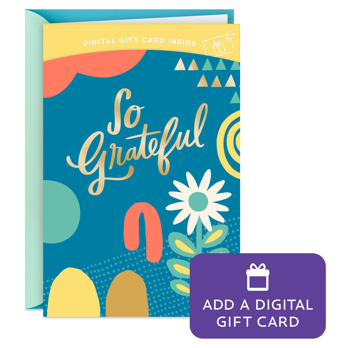 So Grateful for You Gift Card Greeting Thank-You Card - Greeting Cards ...