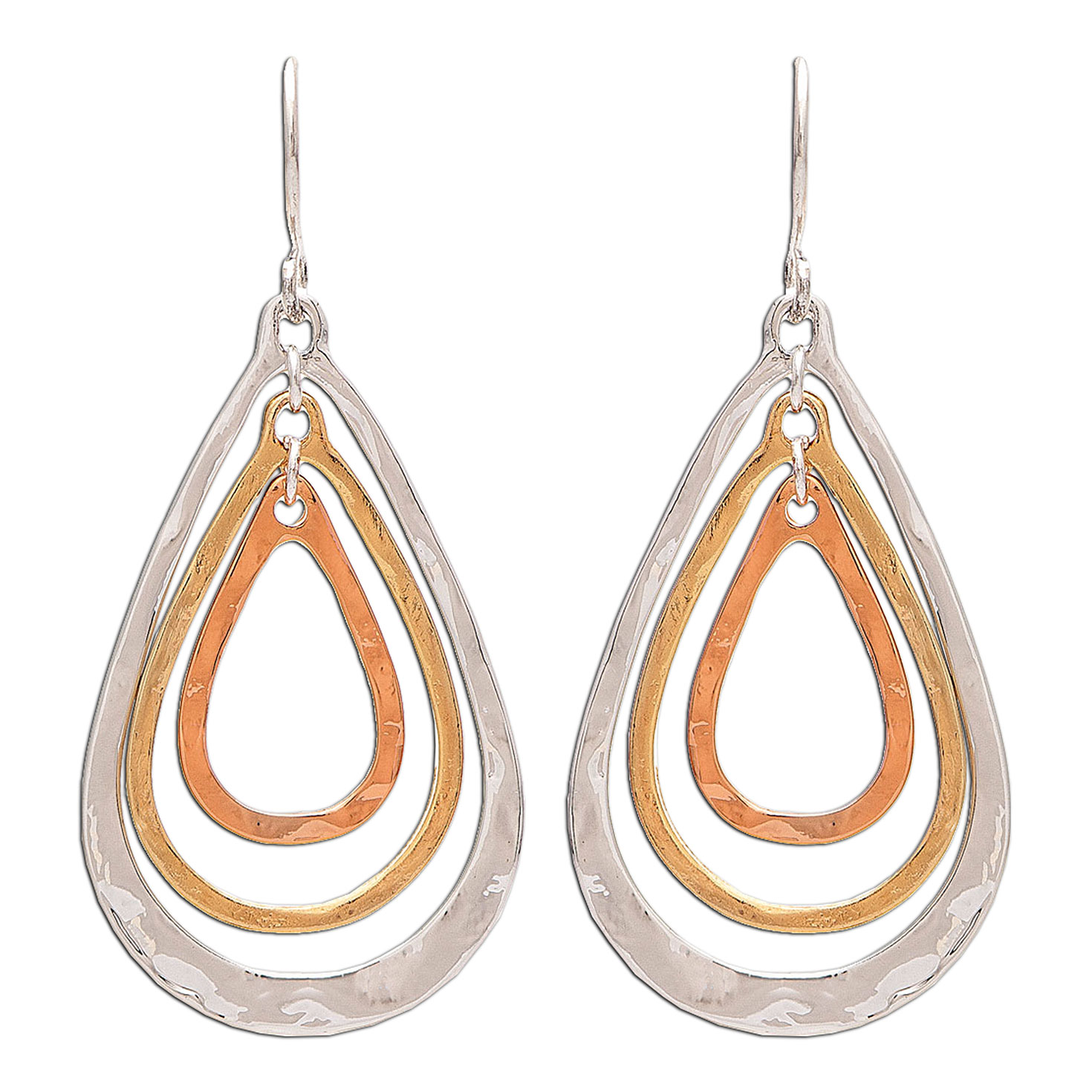 Rain Jewelry Mixed Metal Triple Teardrop Earrings - Earrings | Hallmark