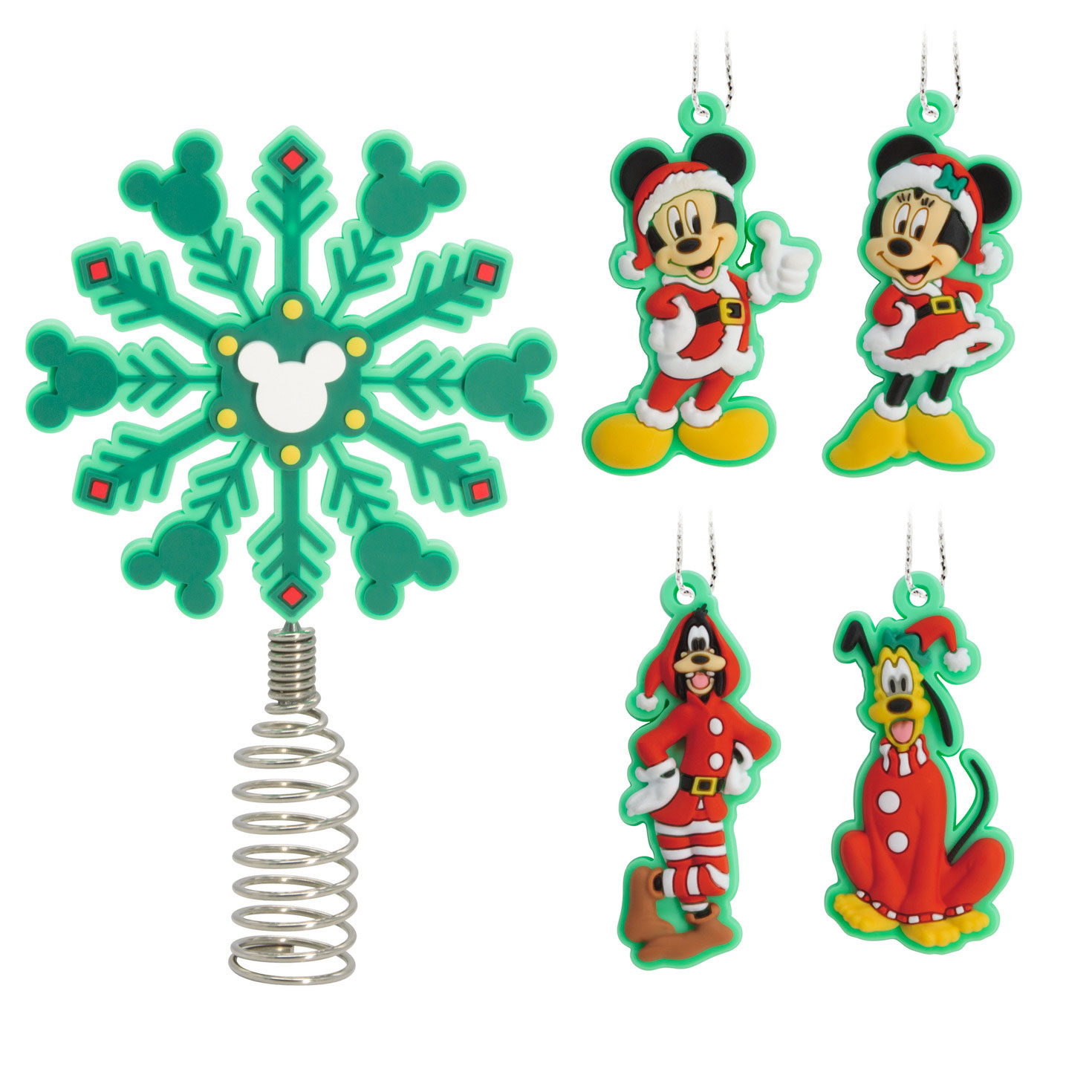 Mini Disney Mickey Mouse and Friends Hallmark Tree Topper and Ornaments ...