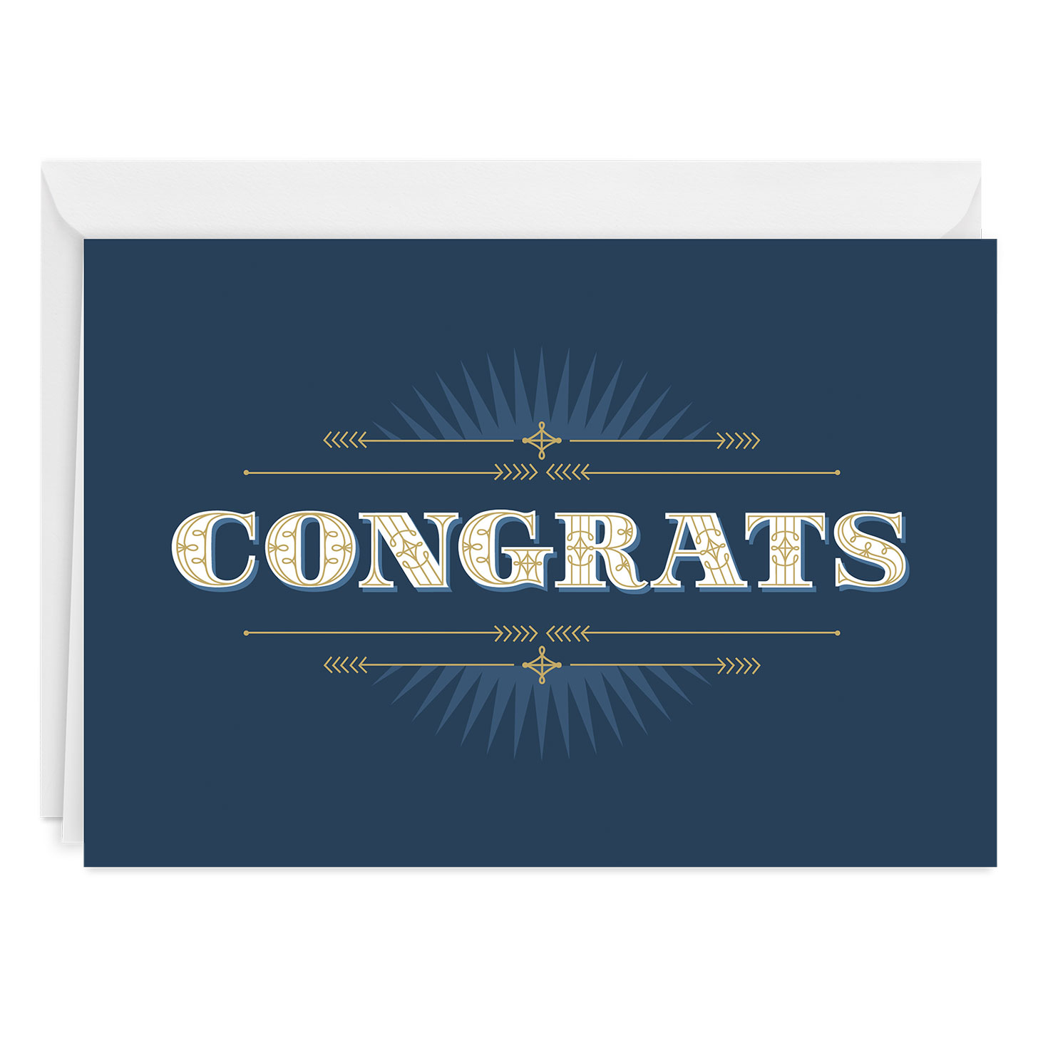Lettering on Navy Congratulations eCard - Greeting Cards | Hallmark