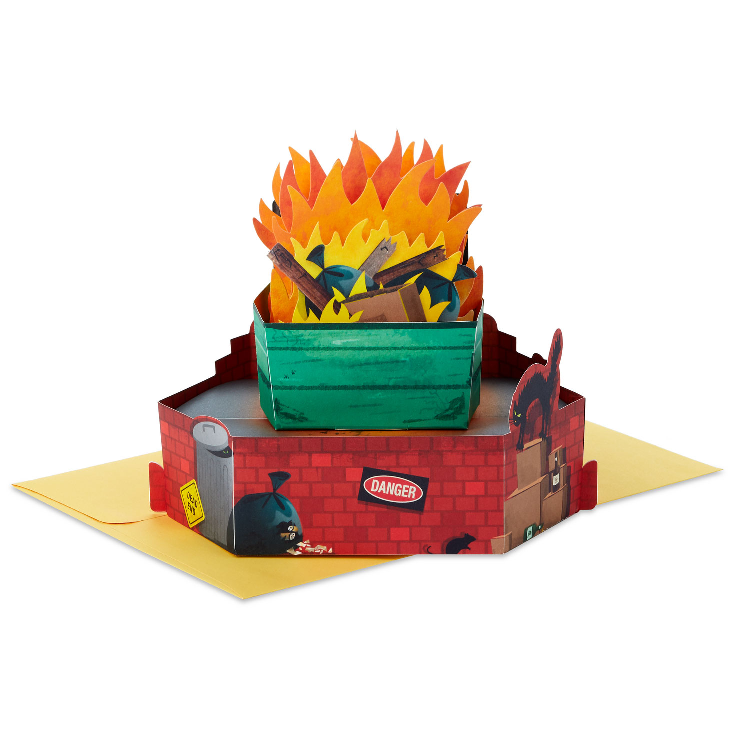 Dumpster Fire Funny Pop-Up Blank Card - Greeting Cards | Hallmark