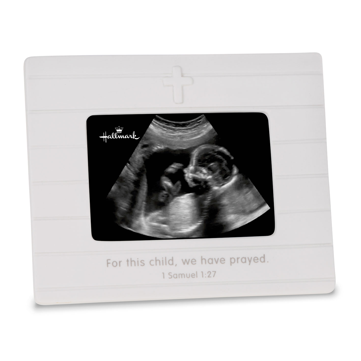 For This Child We Prayed Sonogram Porcelain Picture Frame 3.75x2.5 Picture Frames Hallmark