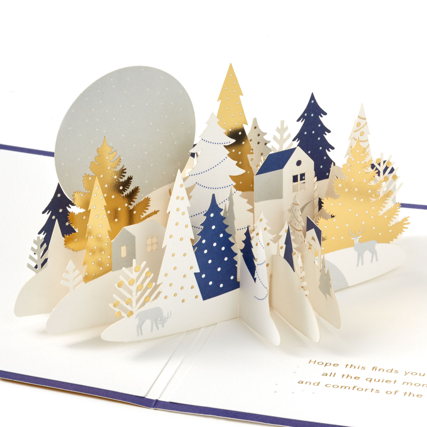 Quiet Moments and Comfort 3D Pop-Up Holiday Card - Greeting Cards ...