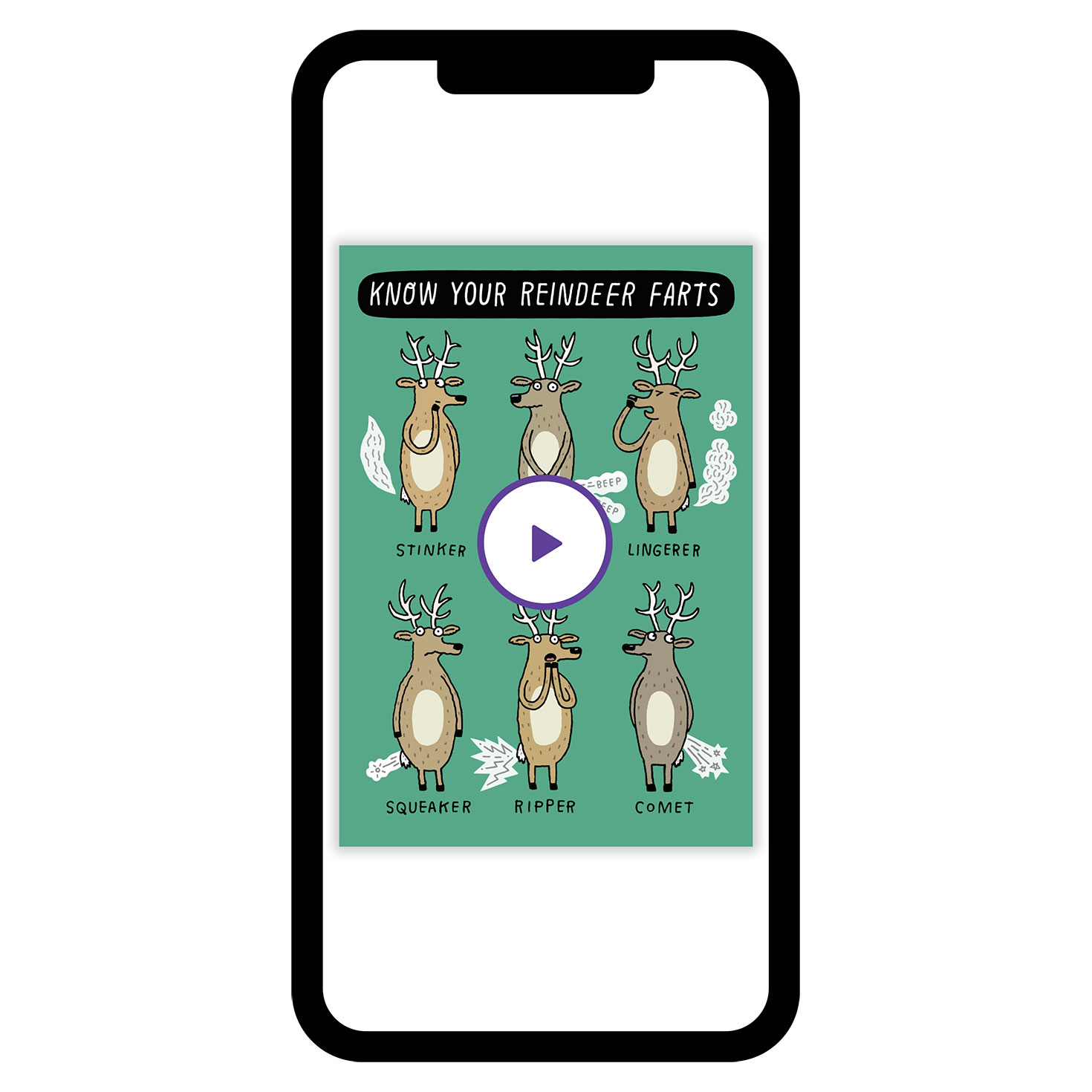 Reindeer Farts Christmas eCard - eCards | Hallmark