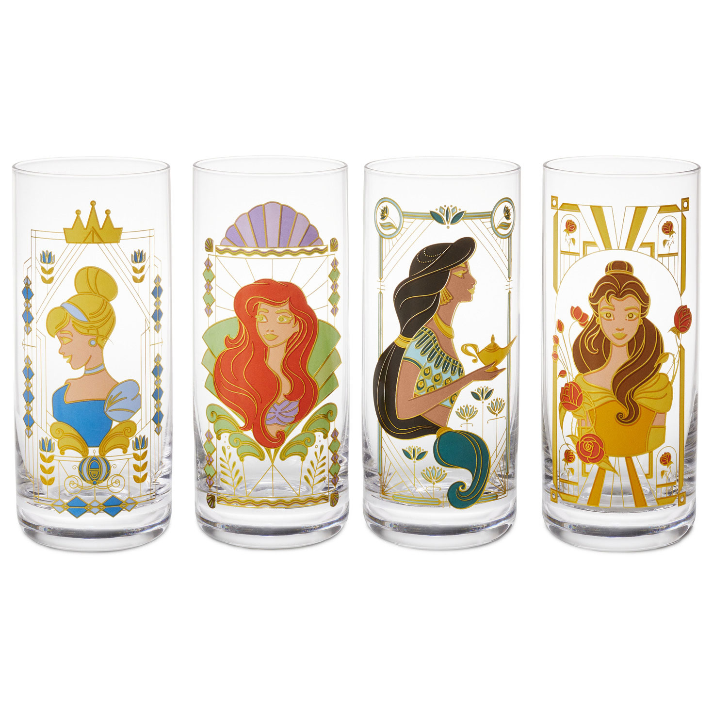 Disney Princess Drinking Glasses, Set of 4 - Glassware | Hallmark
