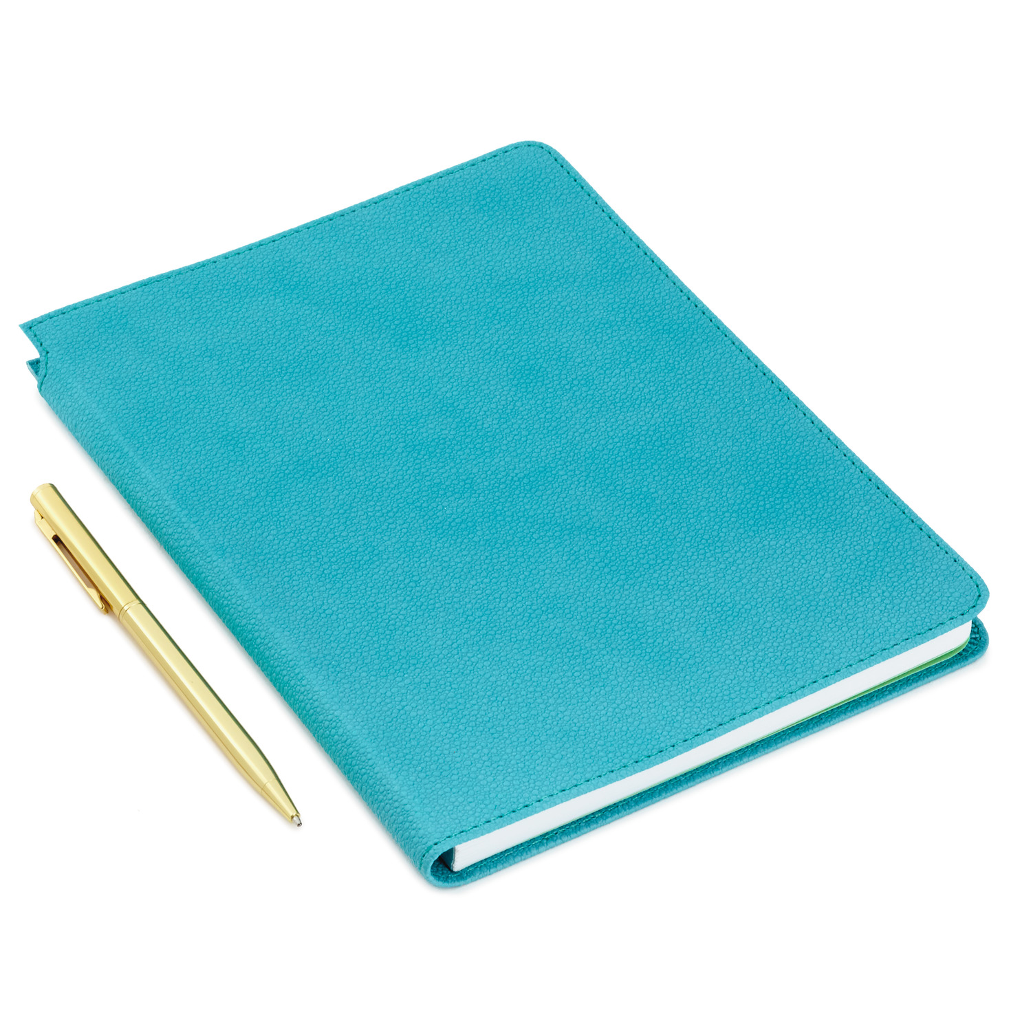 Turquoise Faux Leather Notebook With Pen - Notebooks & Journals | Hallmark