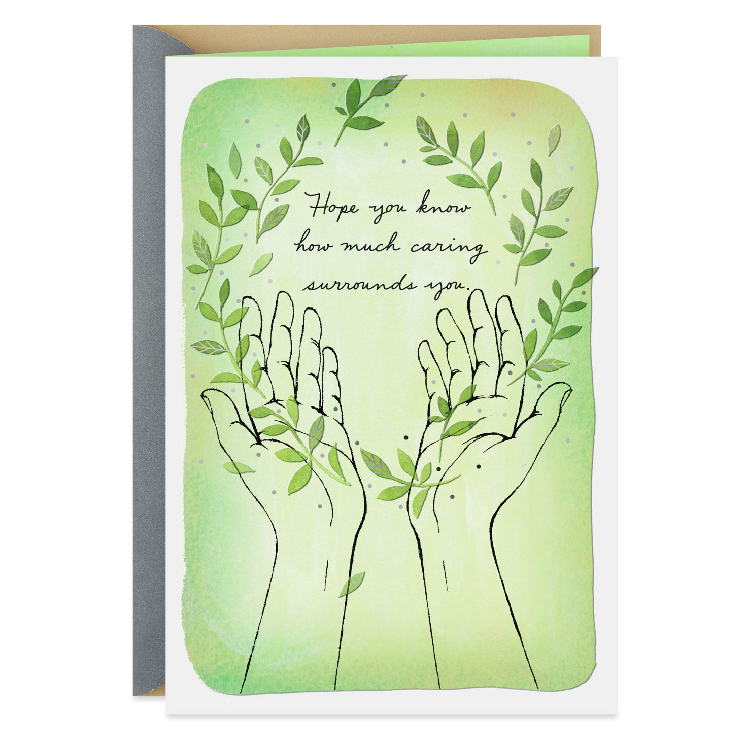 Caring Surrounds You Open Hands Sympathy Card - Greeting Cards | Hallmark