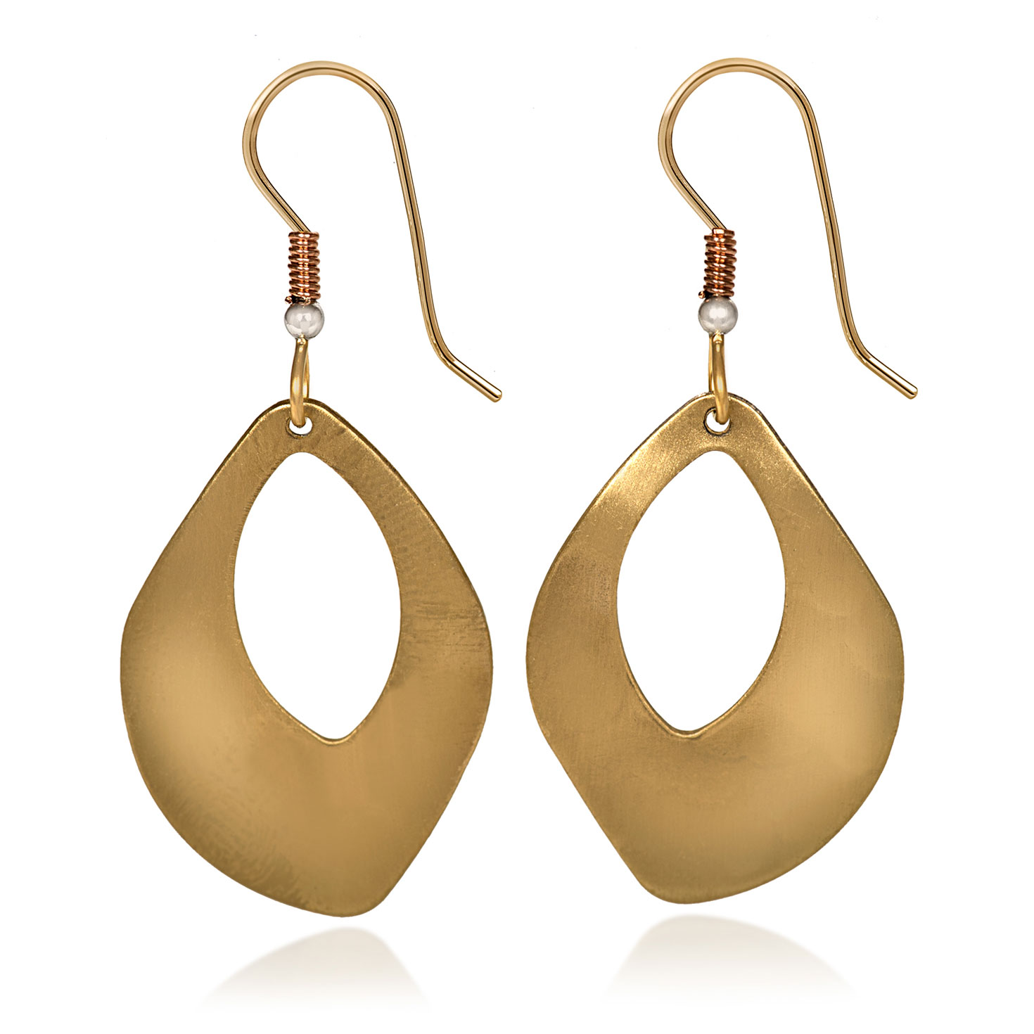 Gold metal earrings store