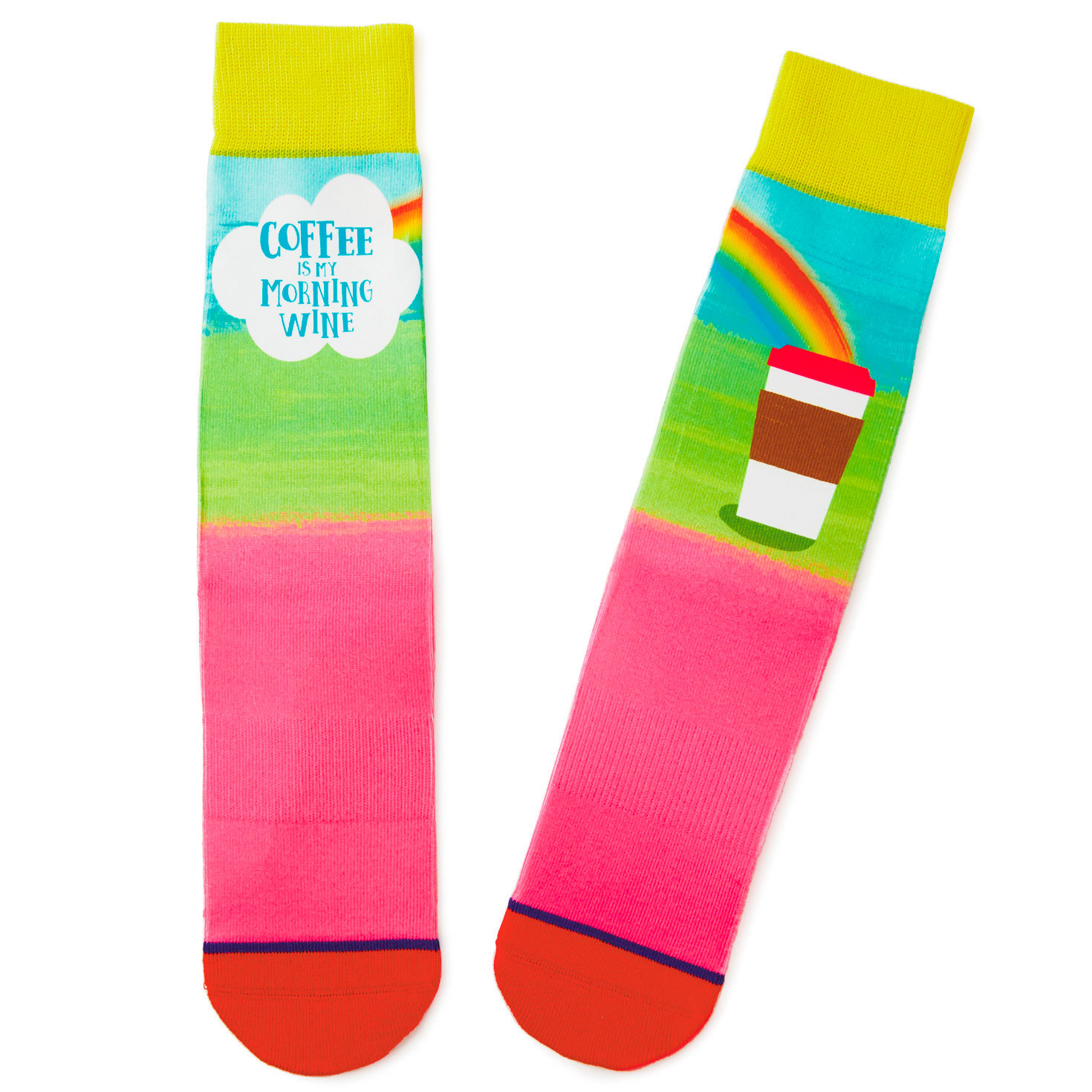 Coffee Is My Morning Wine Funny Crew Socks - Socks & Slippers | Hallmark