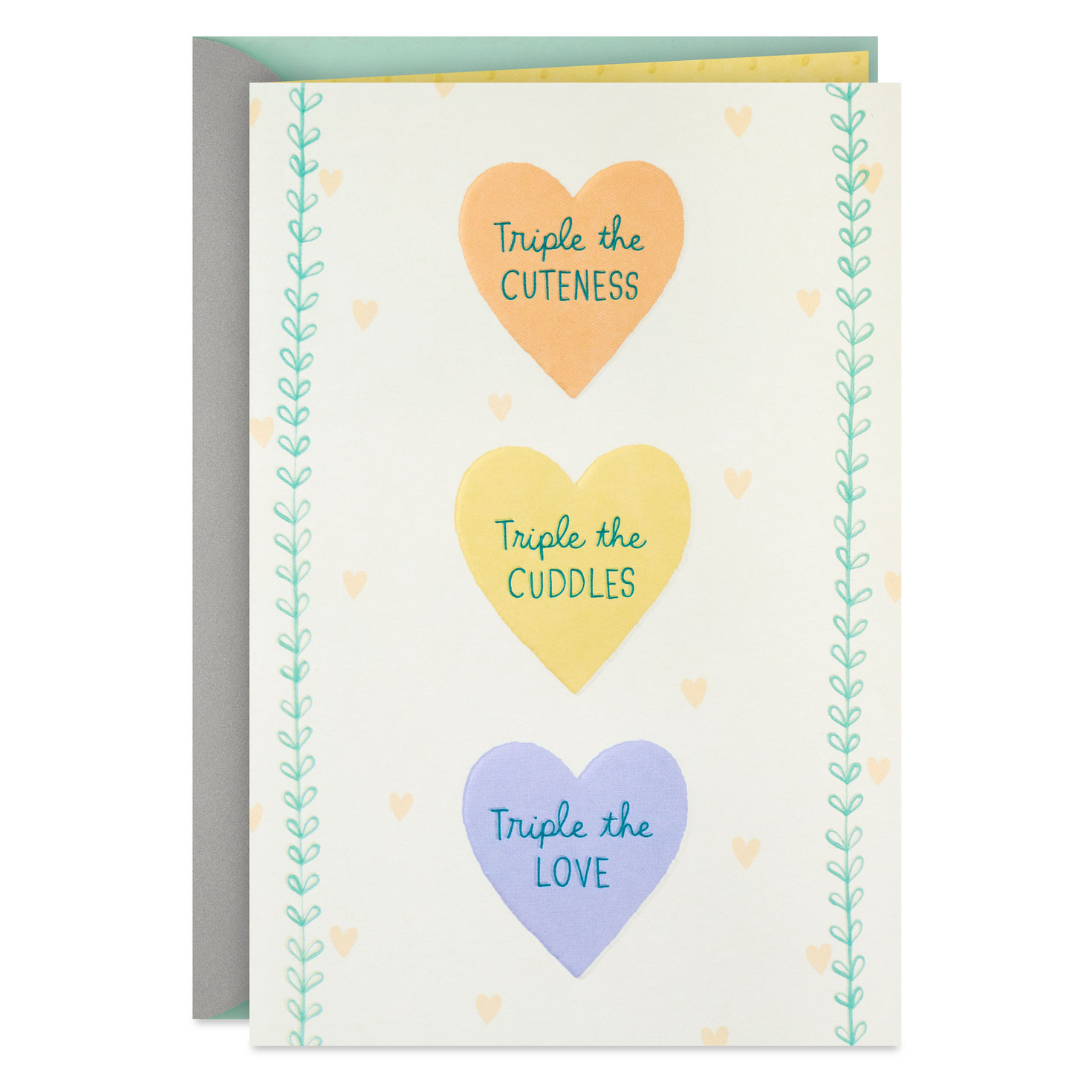 Triple the Love New Baby Triplets Card - Greeting Cards | Hallmark