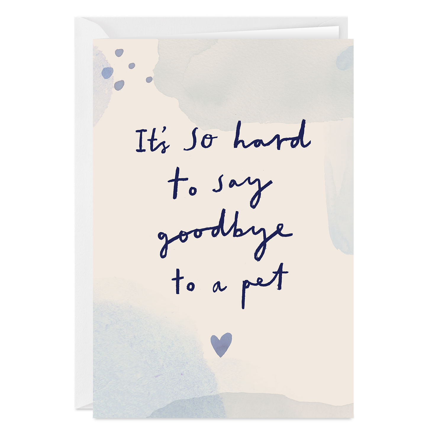 So Hard to Say Goodbye Custom Pet Sympathy Card - Greeting Cards | Hallmark