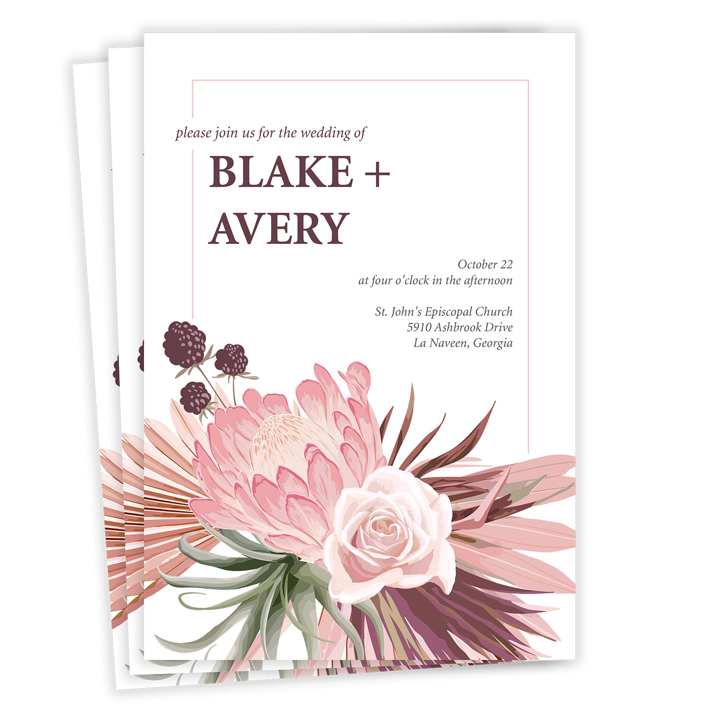 Luxe Garden Flat Wedding Invitation - Invitations | Hallmark