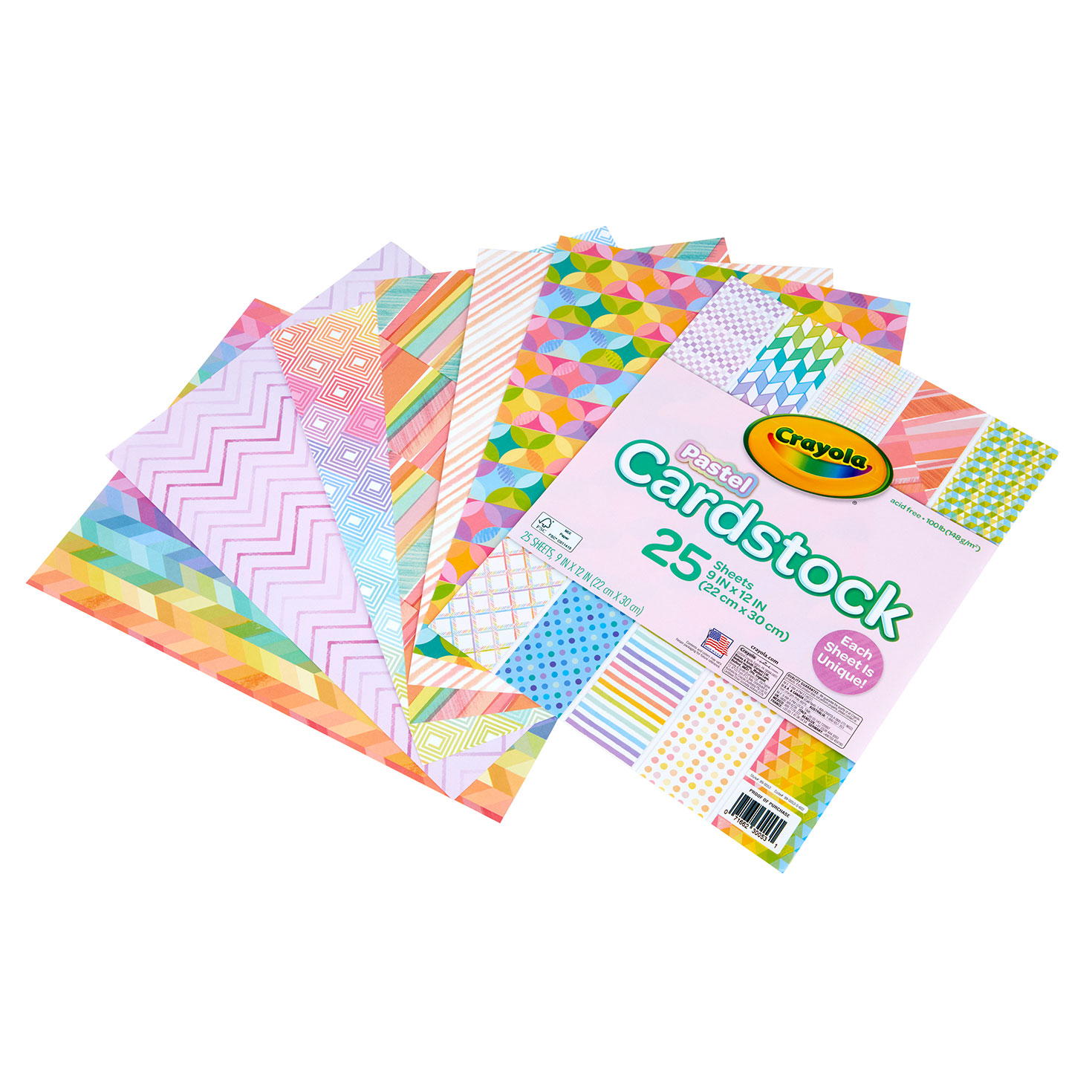 Crayola Pastel Cardstock, 25 Patterned Sheets - Arts & Crafts | Hallmark