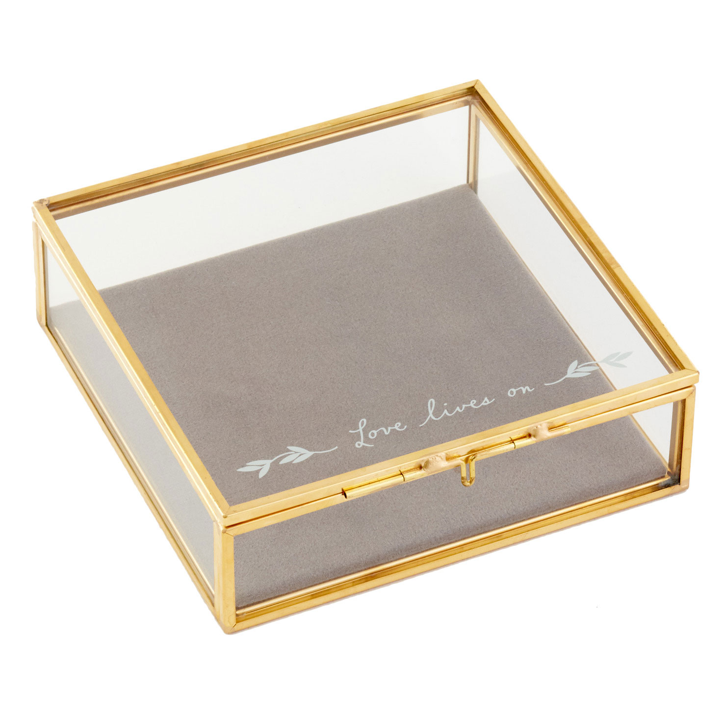 Love Lives On Glass Memory Box, 5x5 - Trays & Boxes | Hallmark