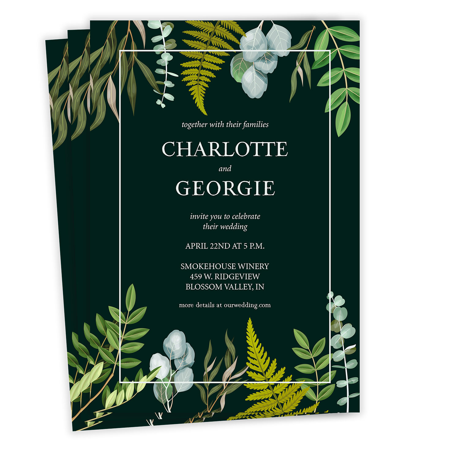 Lush Eucalyptus and Fern Wedding Invitation - Invitations | Hallmark
