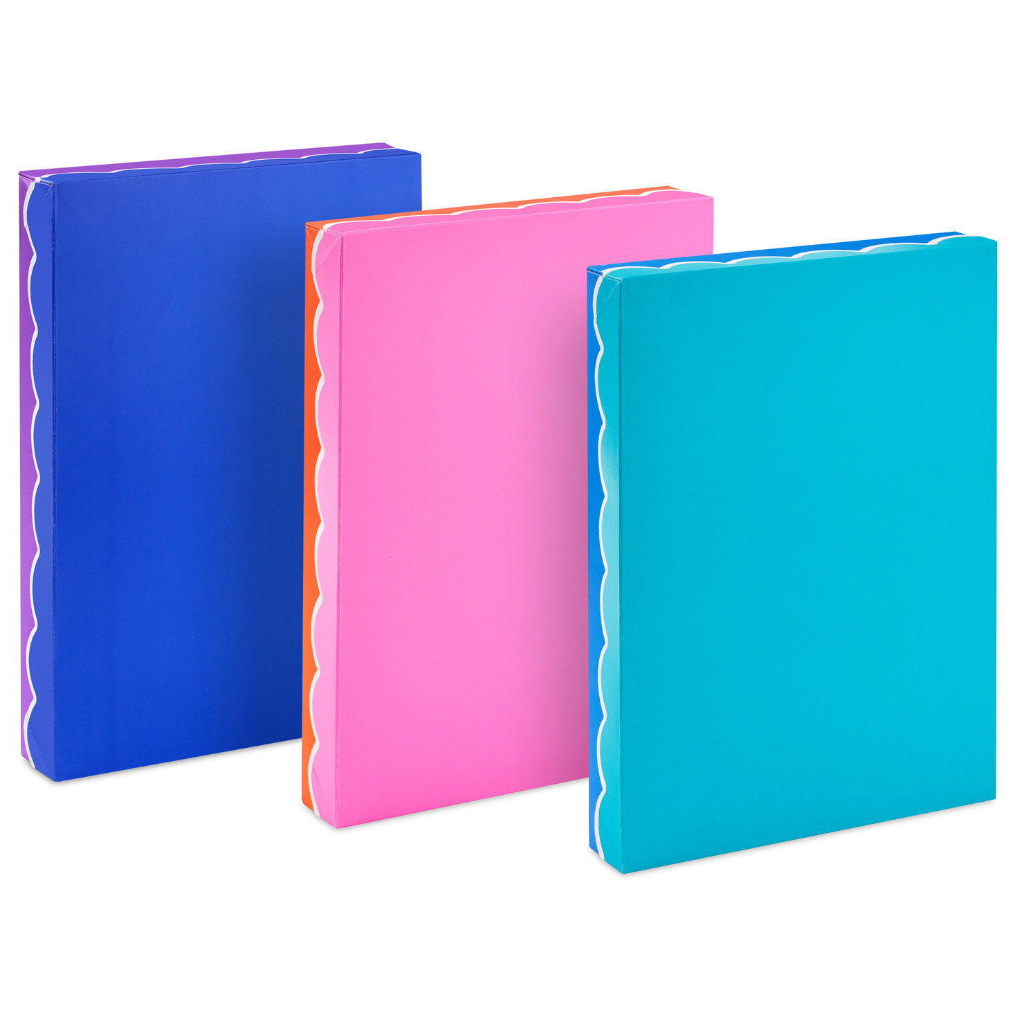 Scalloped Solids 3-Pack Assorted Small Gift Box Bundle - Gift Boxes ...