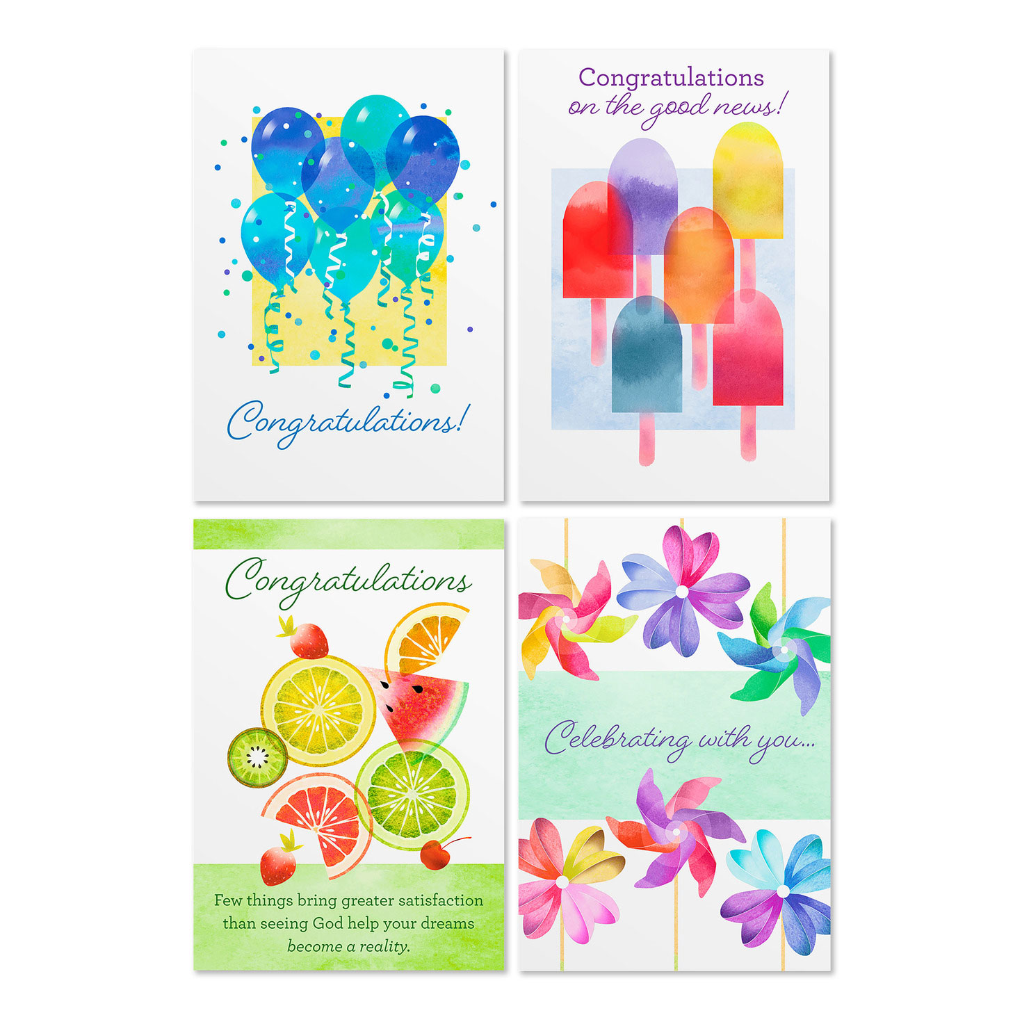 Bright Celebrations Assorted Religious Congratulations Cards, Box of 12 ...