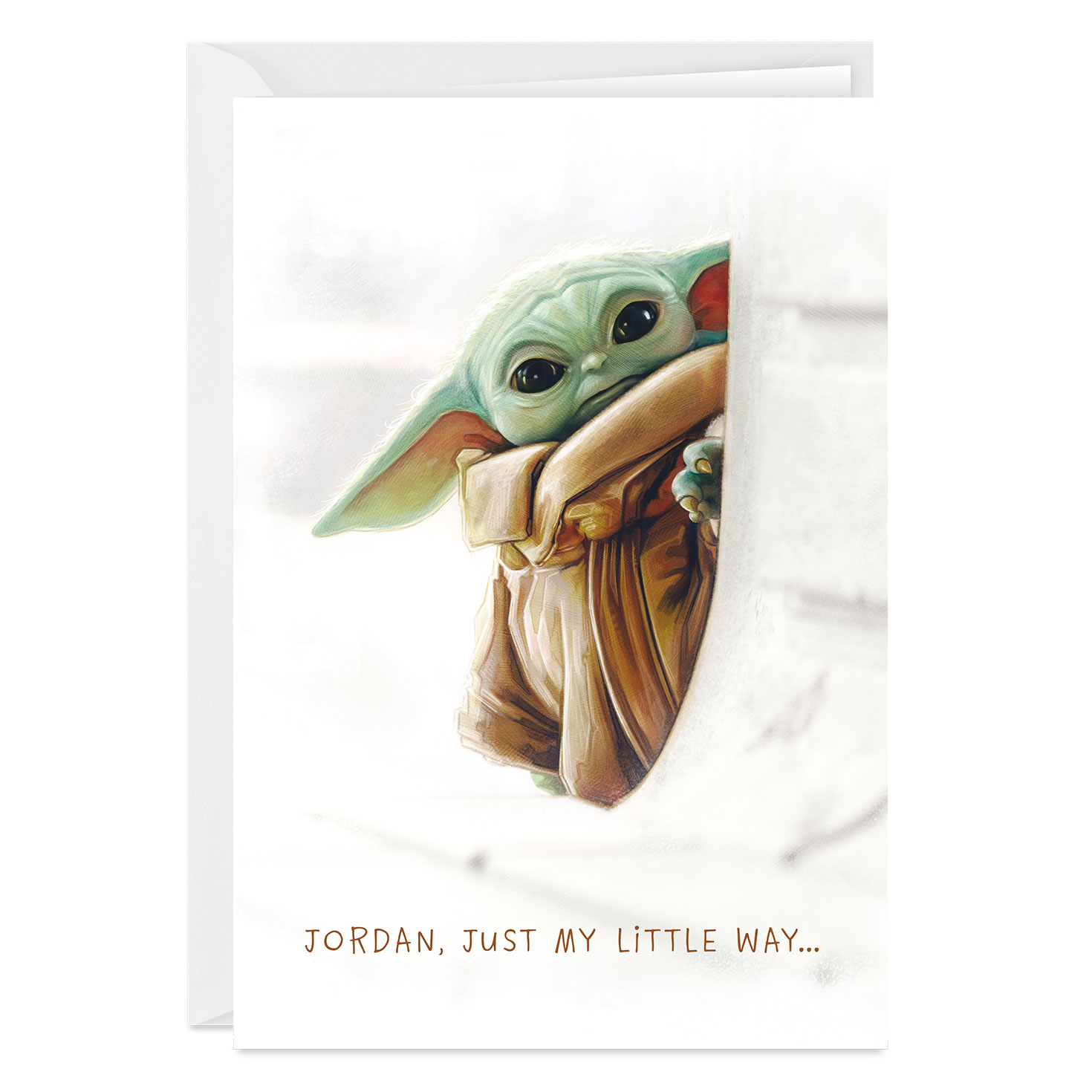 Star Wars: The Mandalorian™ Grogu™ Hello Custom Card - Greeting Cards ...