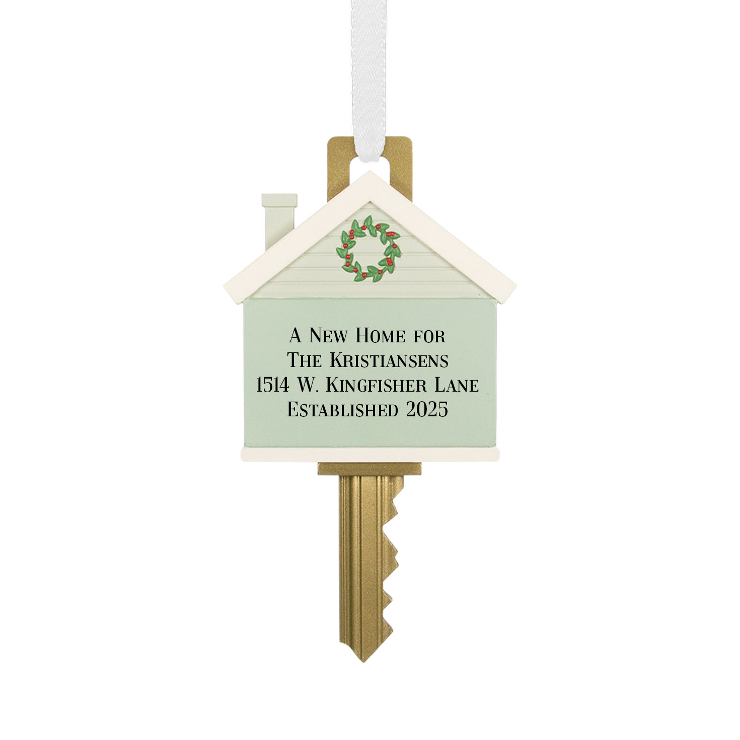 New Home Key Personalized Ornament, Custom Text - Personalized ...