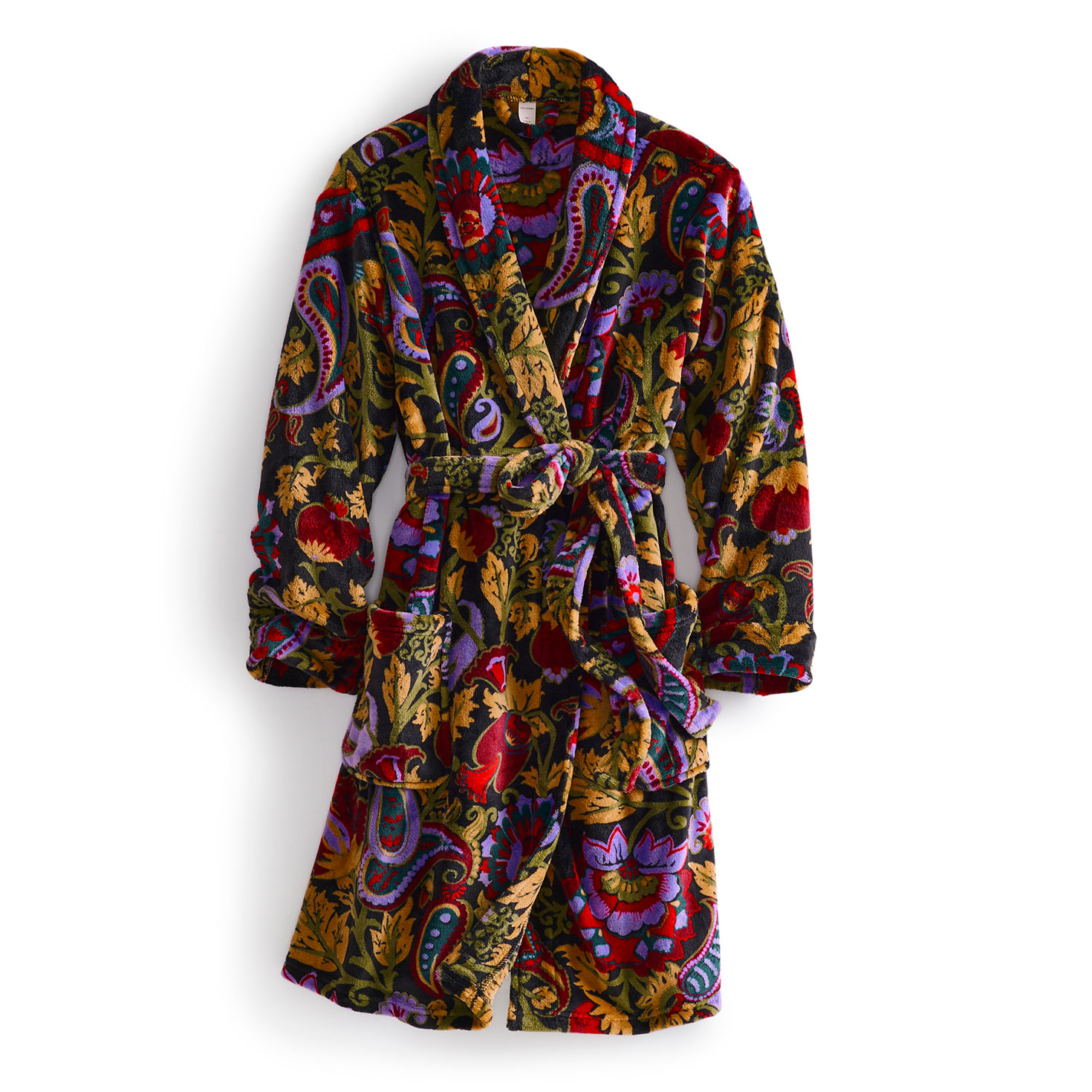 Vera Bradley Cozy Life Fleece Robe in Midnight Garden Paisley ...