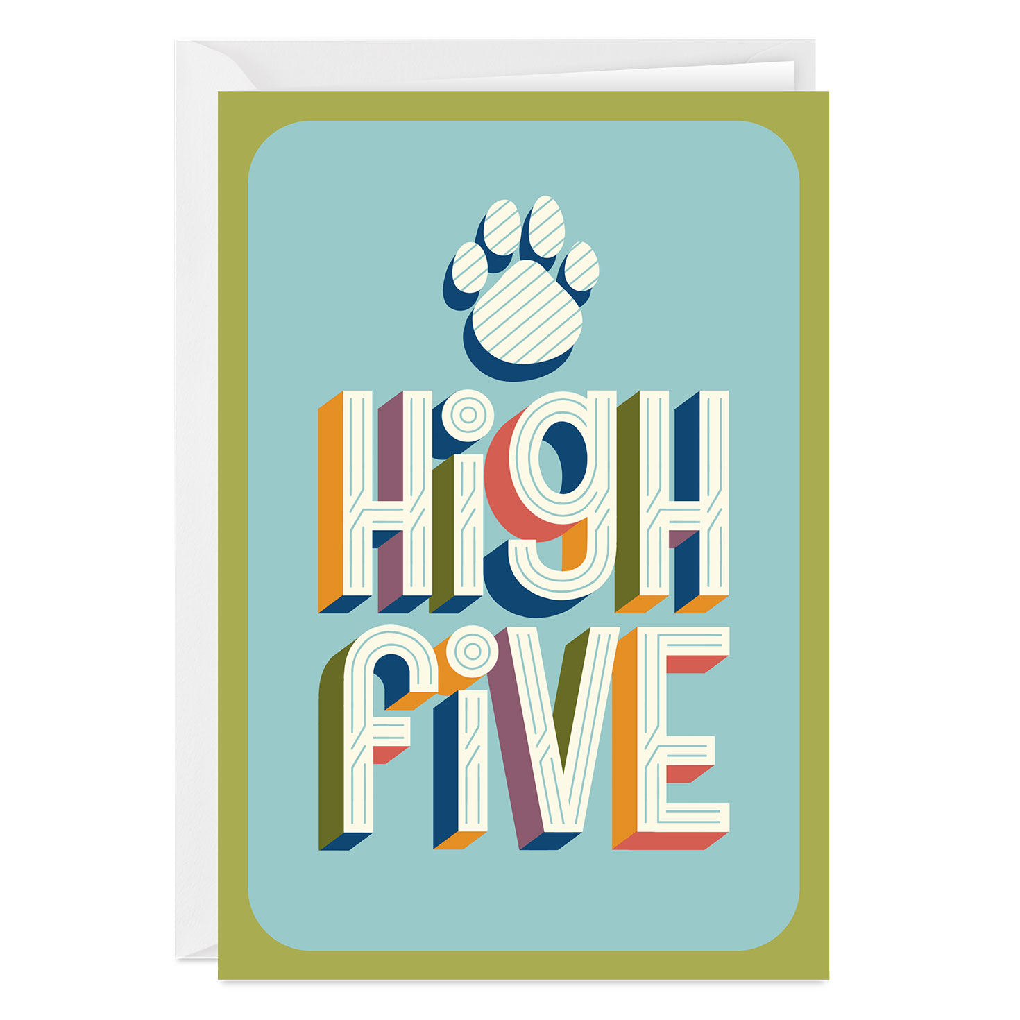 High Five Pet Pawprint Custom Card - Greeting Cards | Hallmark