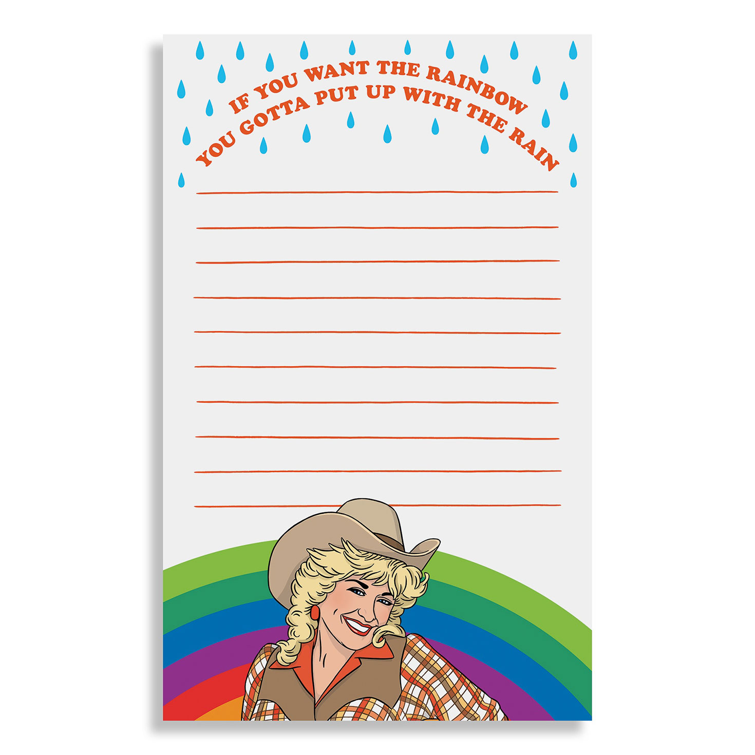 The Found Dolly Parton Cowgirl Rainbow Note Pad - Office Supplies | Hallmark