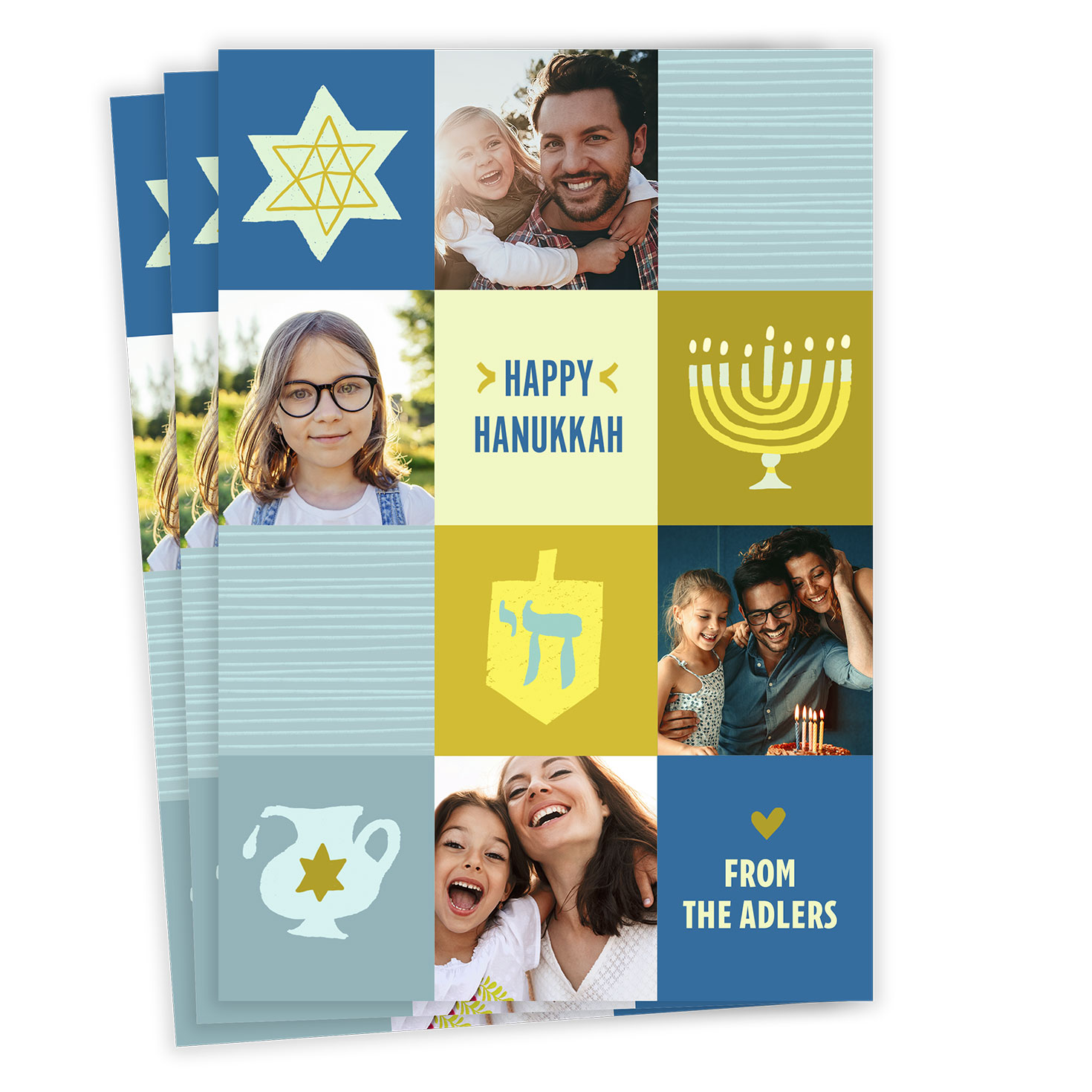 Holiday Icons Flat Hanukkah Photo Card - Photo Cards | Hallmark
