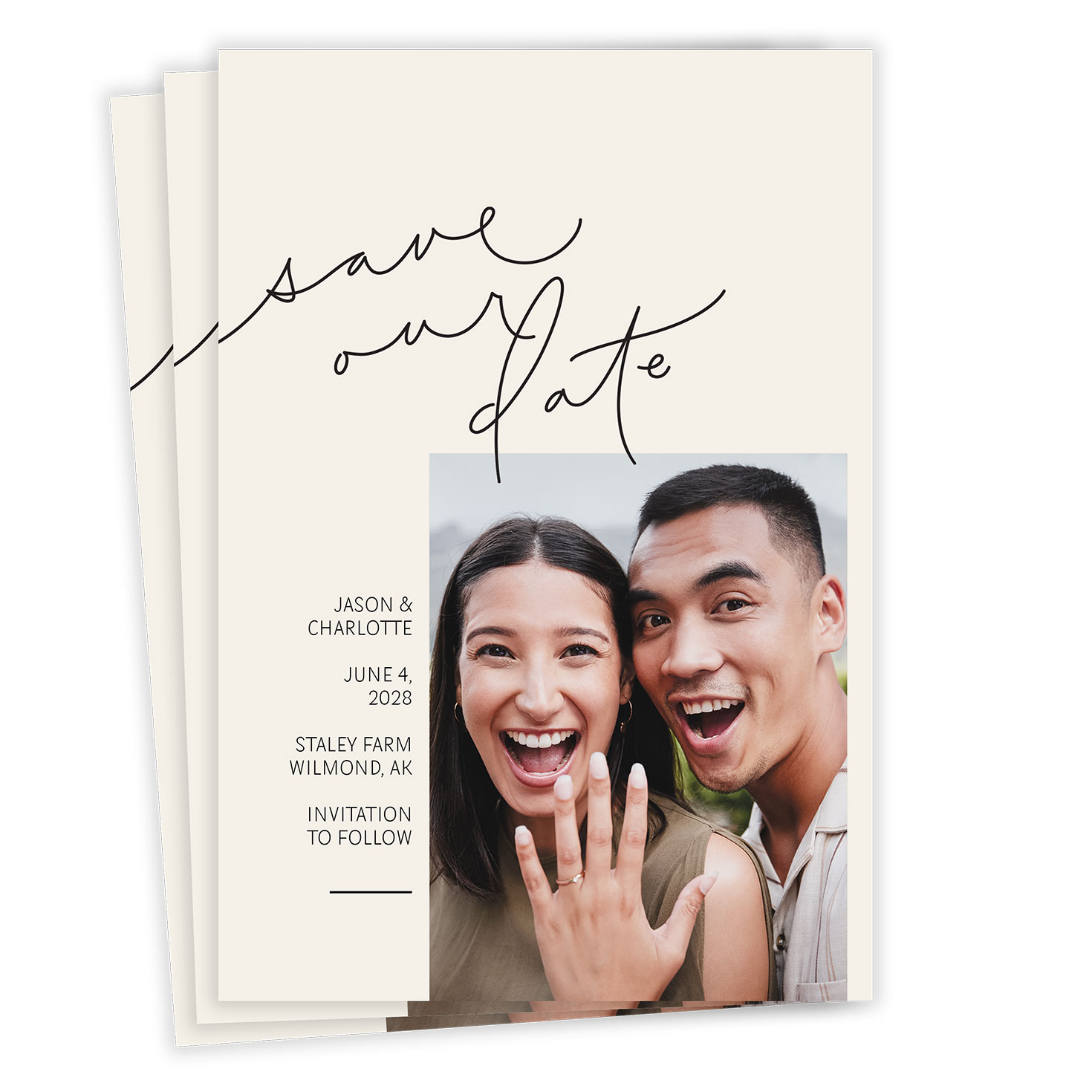 Modern Handwriting Flat Wedding Save the Date - Announcements | Hallmark