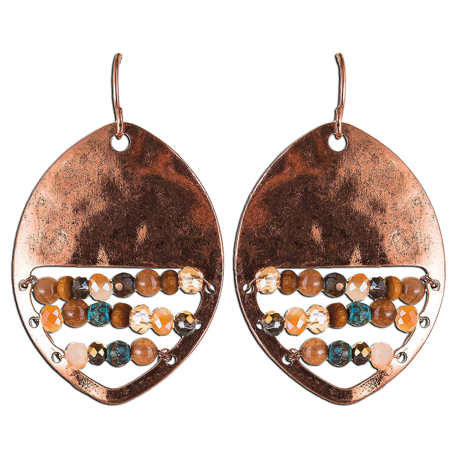 Rain Jewelry Oval Abacus Beaded Copper Earrings - Earrings | Hallmark