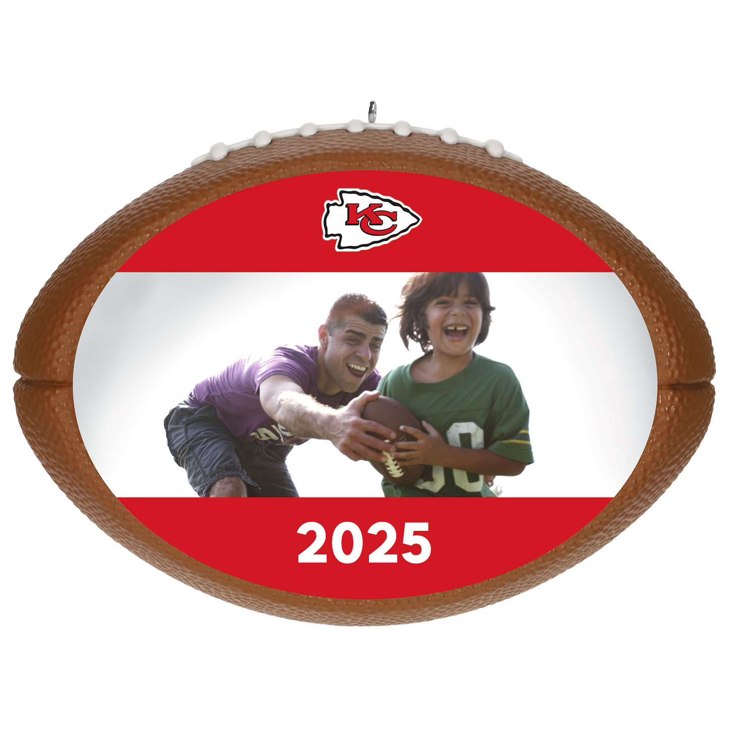 NFL Kansas City Chiefs Football Personalized Ornament, Custom Photo and ...
