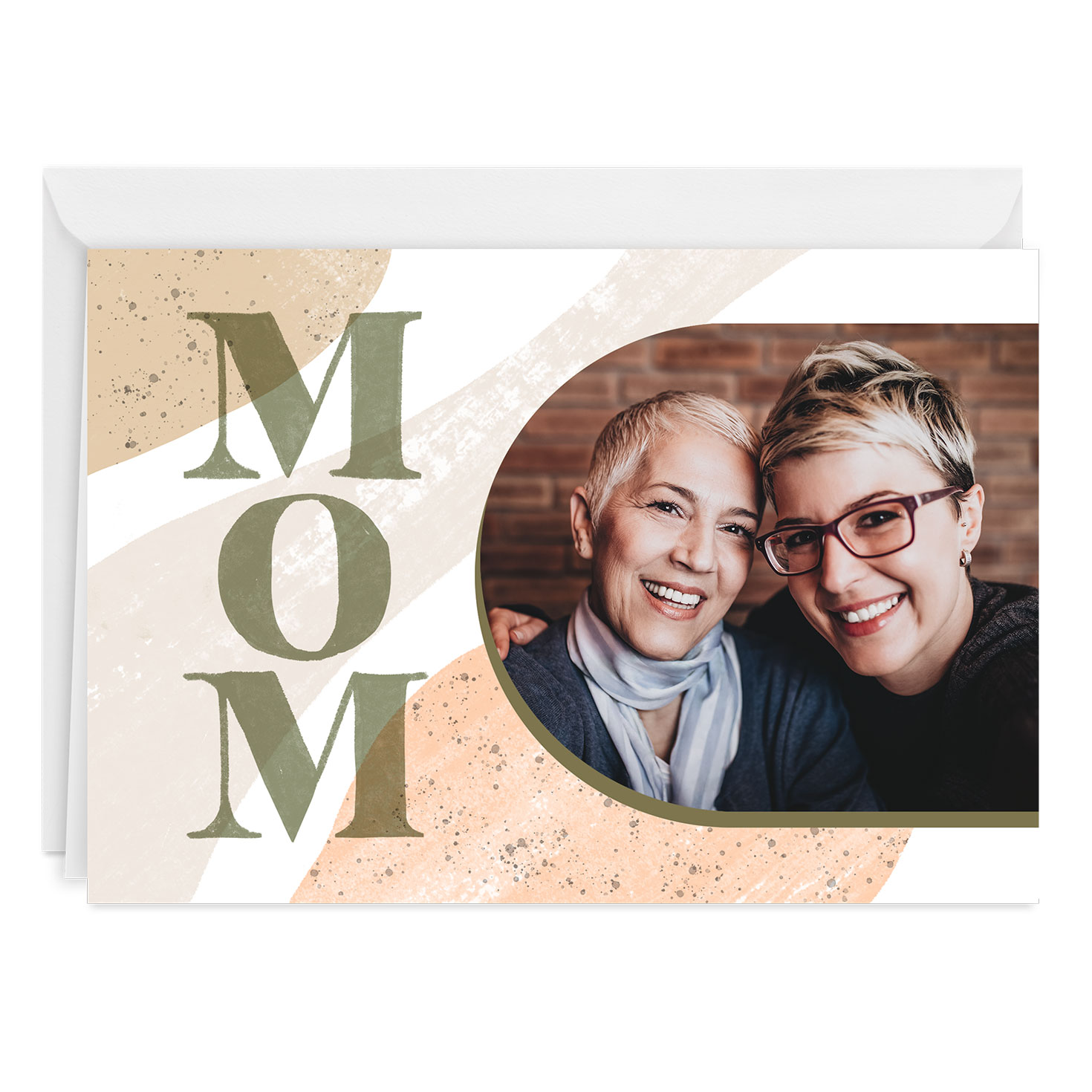 Personalized Mom Lettering and Waves Photo Card - Greeting Cards | Hallmark
